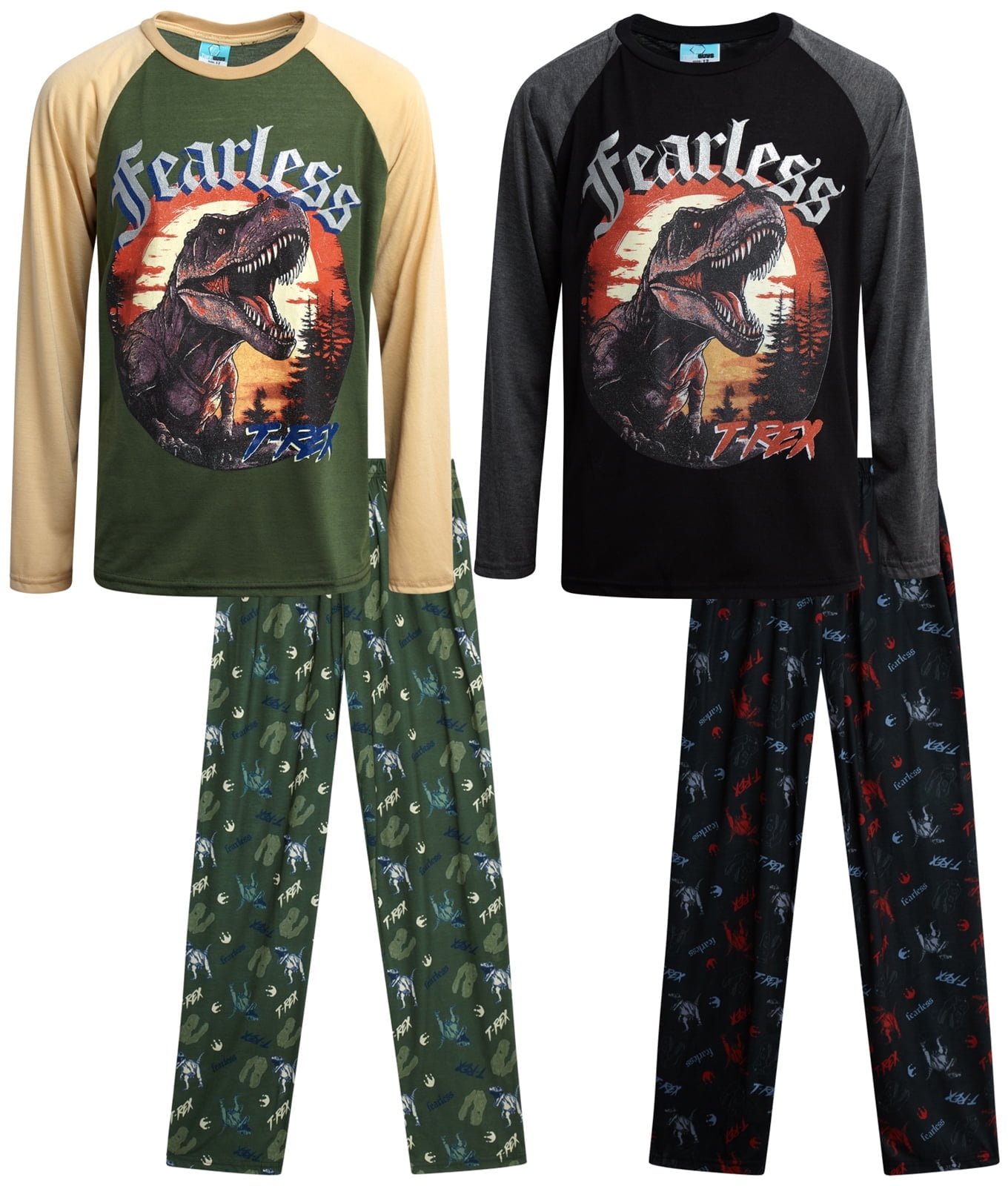 Tuff Guys Boys Pajama Set - 4 Piece Short Sleeve Sleep Shirt and Kids ...