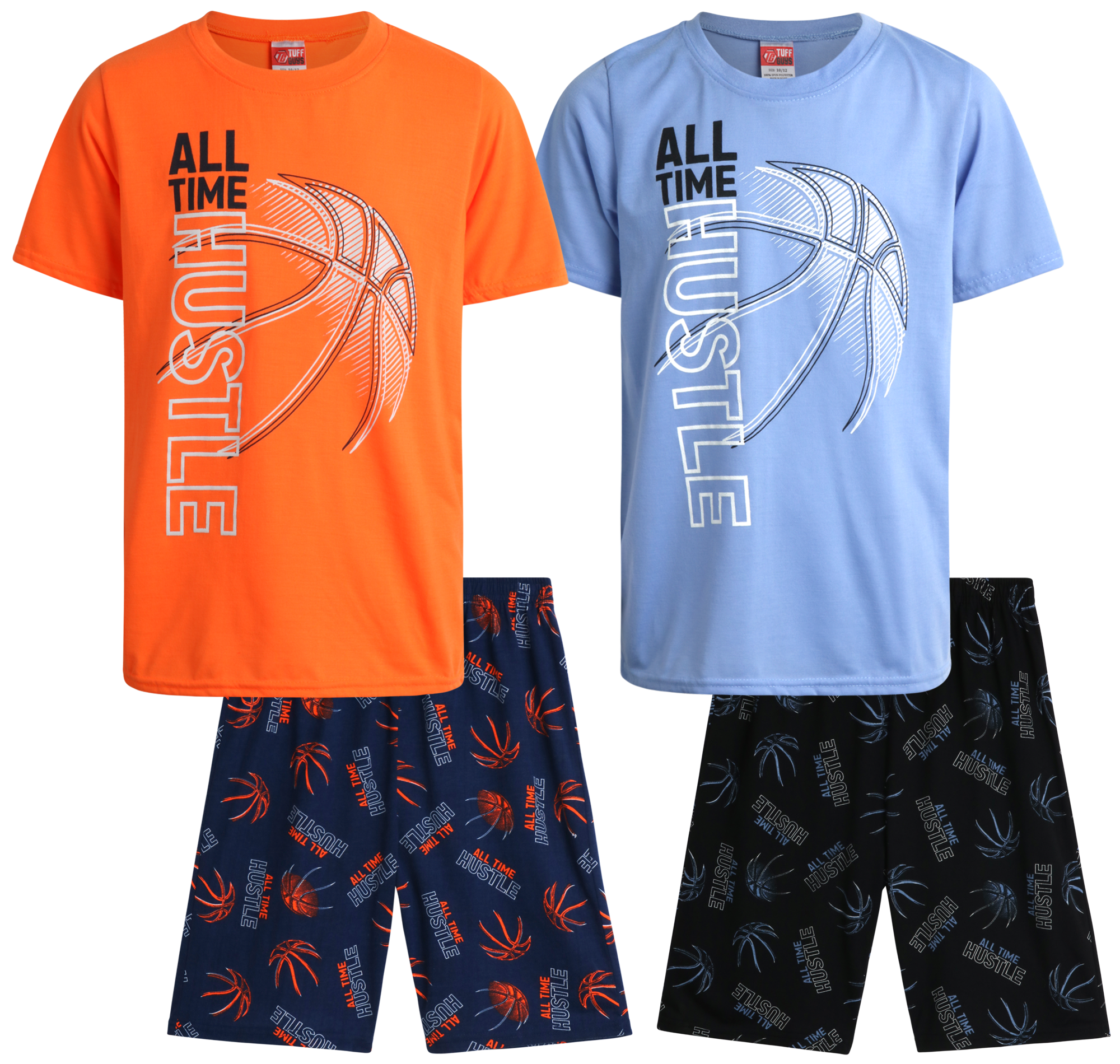 Tuff Guys Boys' Pajama Set - 2 Piece Sleep Shirt and Lounge Shorts ...