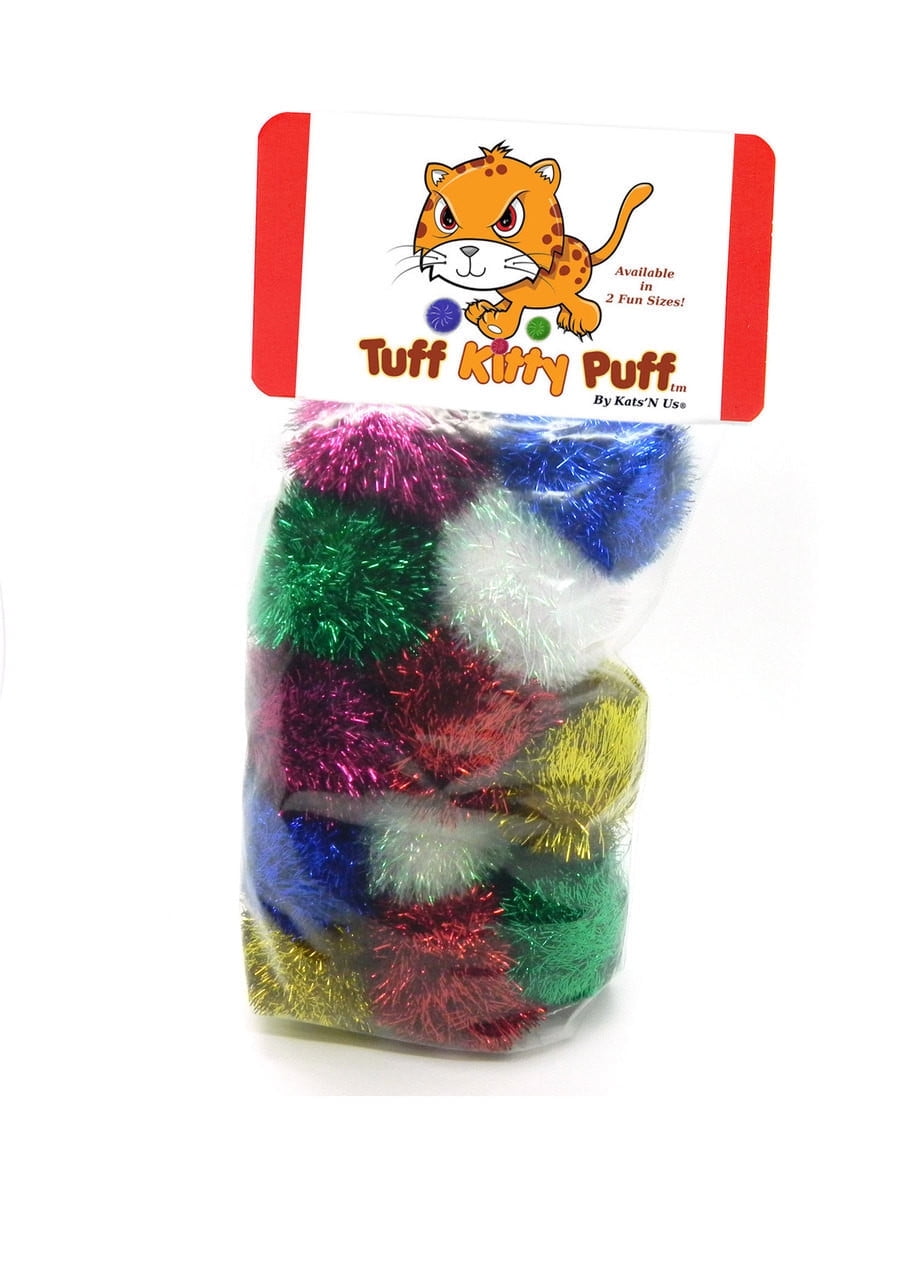 Tuff Kitty Puff Jumbo Sparkle Ball Cat Toy, 24 Pack - Walmart.com