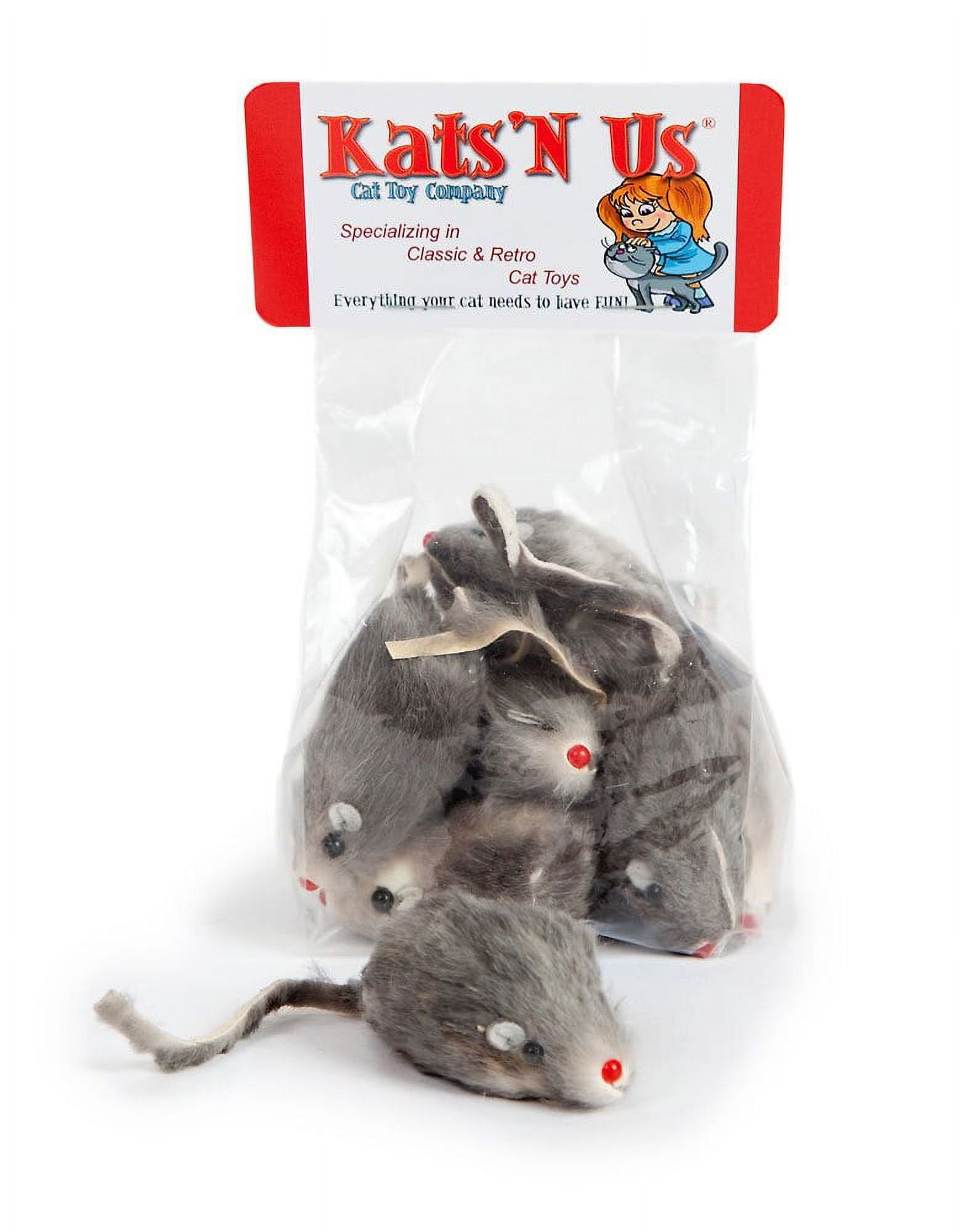 5-Pack Gray Mice Cat Toy with Rattle Noise Making Sound - Walmart.com