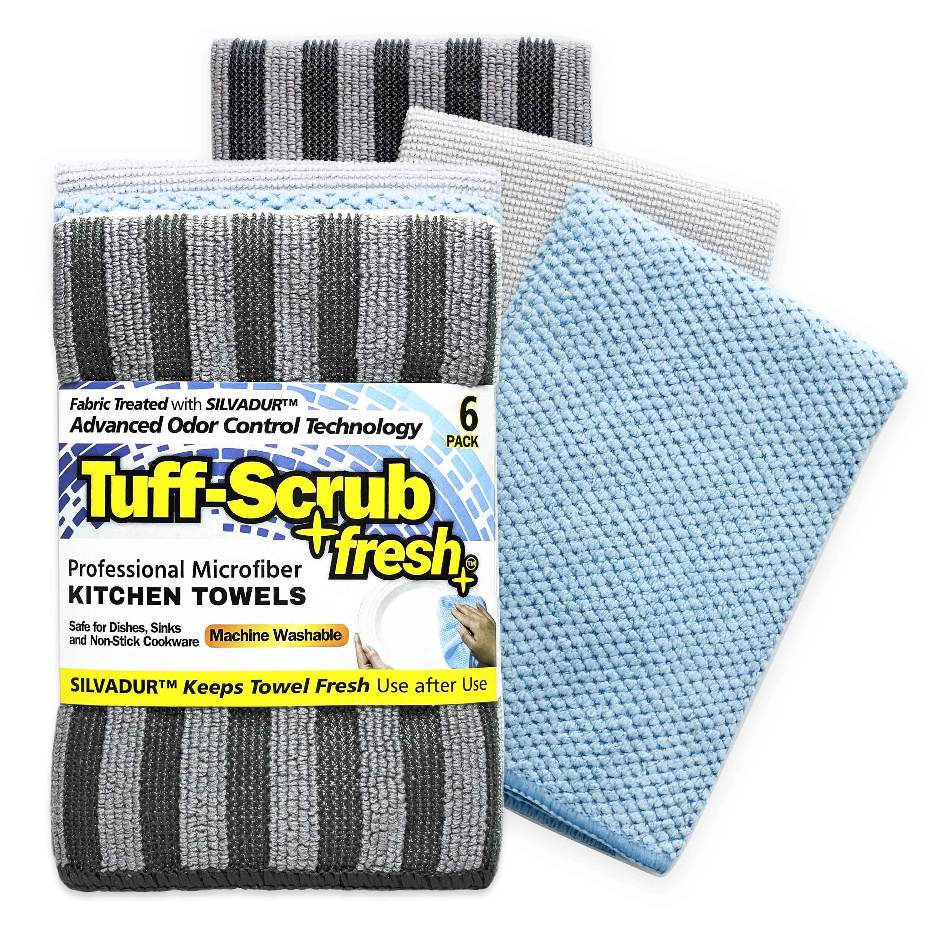 Tuff-Scrub Fresh Professional Microfiber Kitchen Towels, Fabric Treated ...