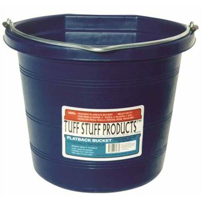 Tuff Stuff 5 Gal. Blue Poly Flat Back Bucket KMC-FB100BL - Walmart.com