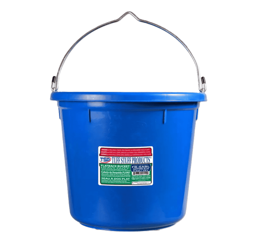 Tuff Stuff FB-120 Heavy Duty Flat Back Bucket, 20 qt., Sapphire ...