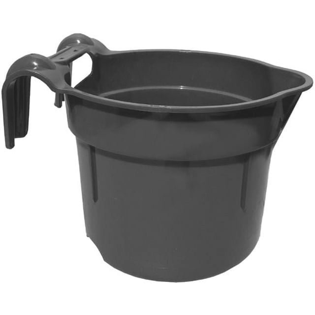 Tuff Stuff Products 10 qt. Round Fence Hook Bucket, Black - Walmart.com