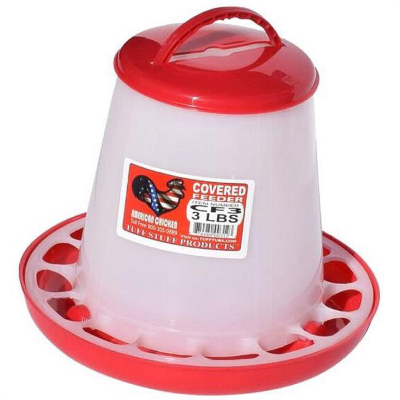 Tuff Stuff Products 458131232 3.3 lbs CF3 Covered Feeder with Handle ...