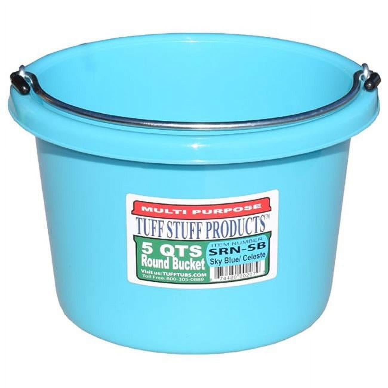 Tuff Stuff Products 5 qt. Round Bucket, Sky Blue - Walmart.com