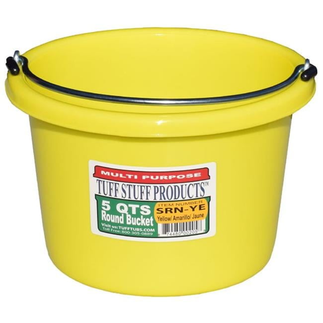 Tuff Stuff Products 5 qt. Round Bucket, Yellow - Walmart.com