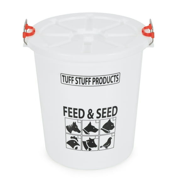 Tuff Stuff 26-Gallon Livestock Feed Tub, UV-Resistant Plastic with ...
