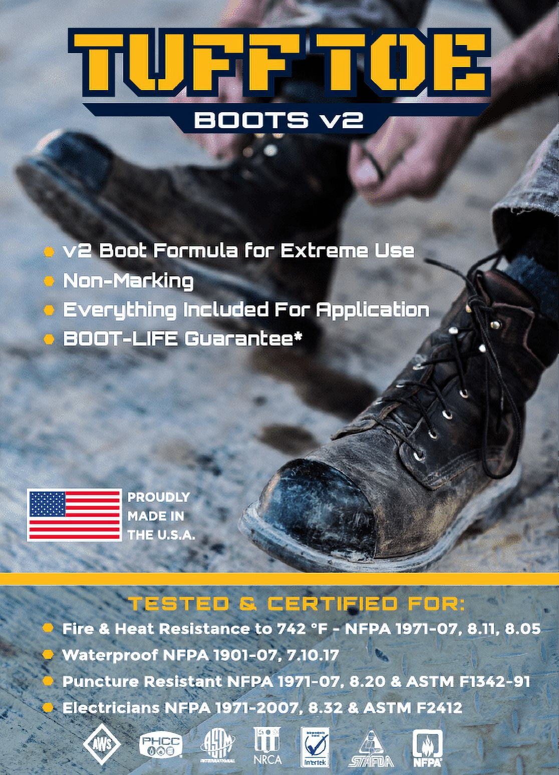 Tuff Toe V2 Heavy Duty Boot Guard Protector | Waterproof Non-Slip Sole ...