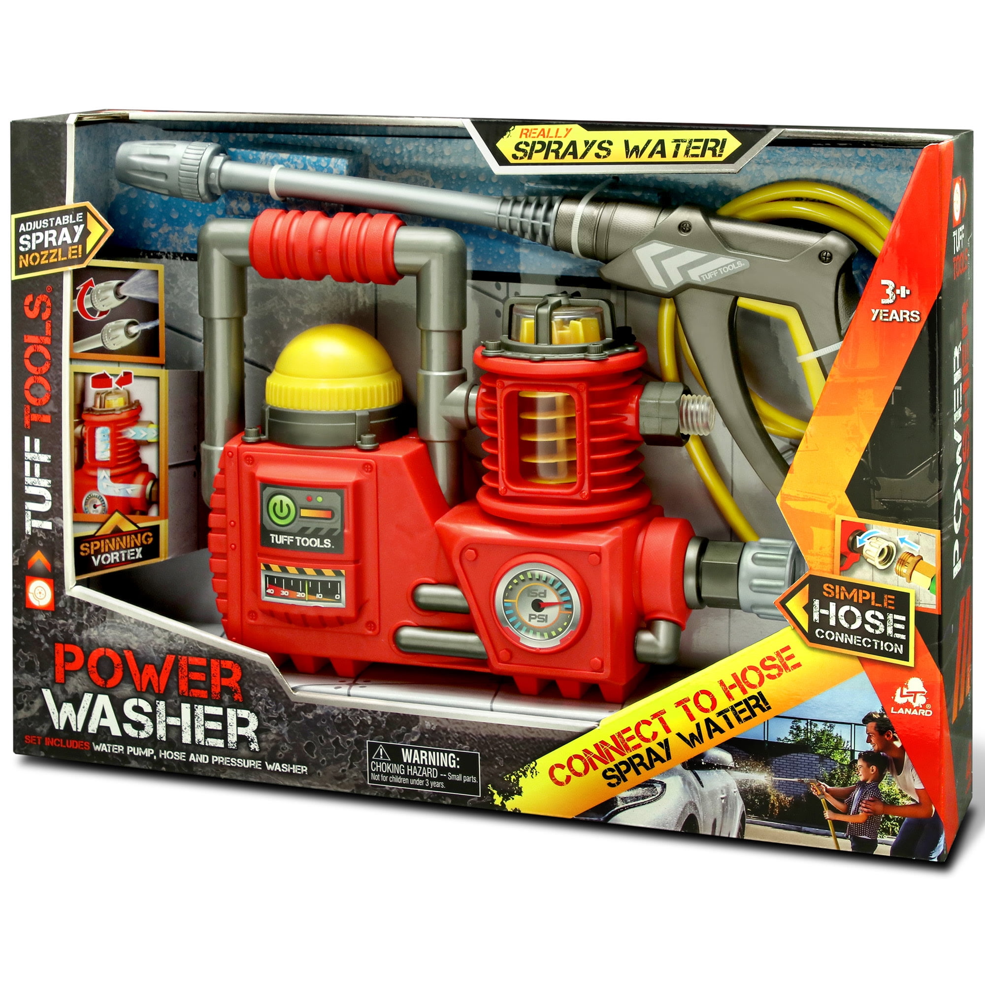 Lanard Tuff Tools: Power Washer - Kids Outdoor Tool Toy, Water Spray ...