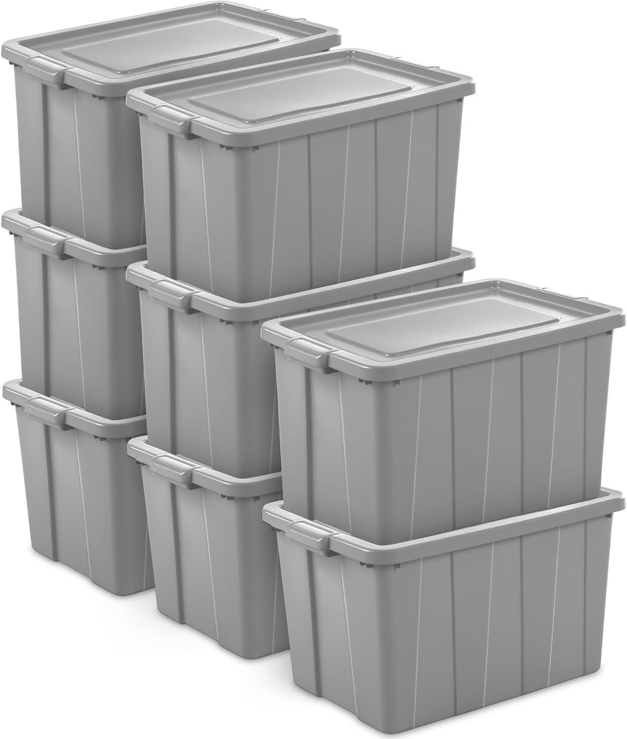 Tuff1 30 Gallon Plastic Stackable Temperature and Impact Resilient ...