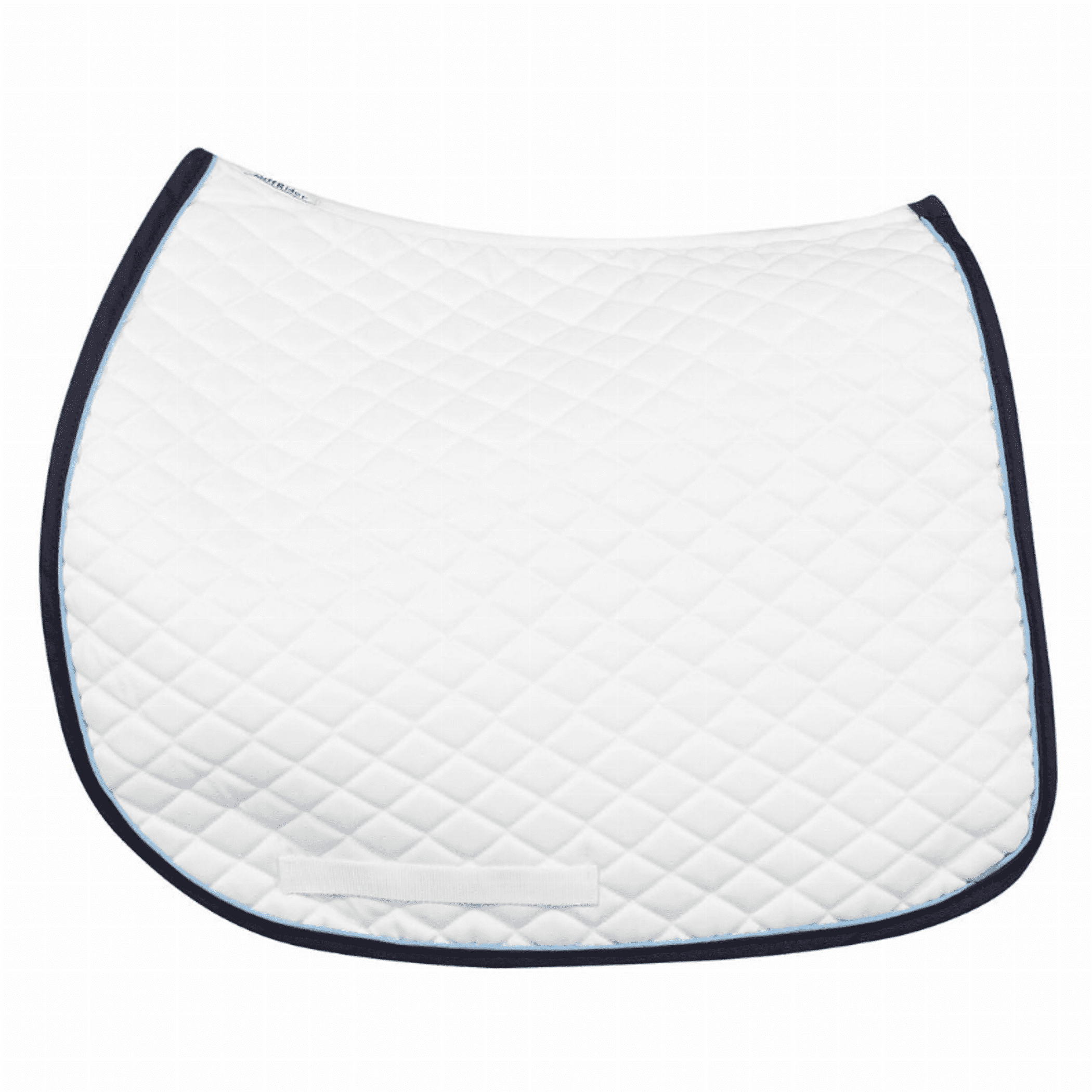 TuffRider Basic All Purpose Saddle Pad with Trim and Piping[ White/Navy ...