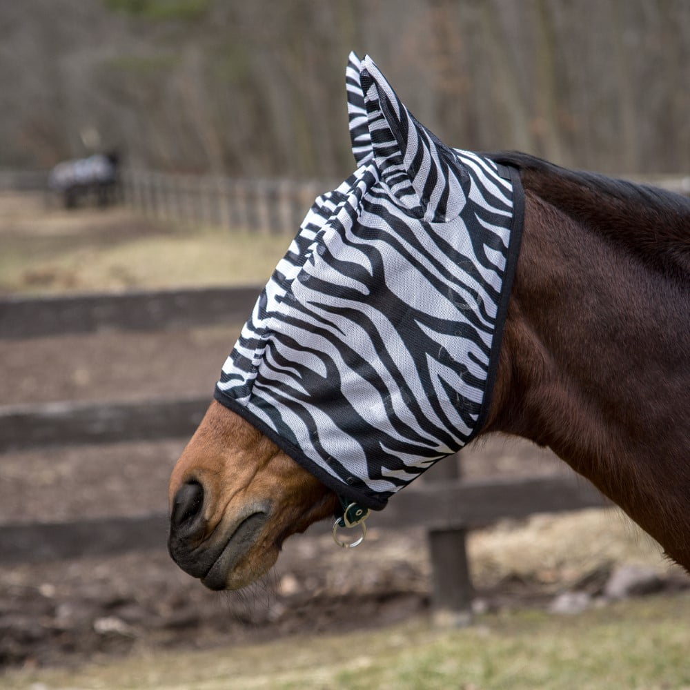 TuffRider Comfy Plus Zebra Print Fly Mask- Cob - Walmart.com