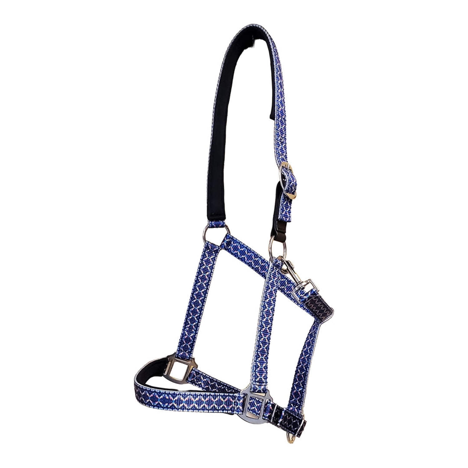 TuffRider EasyCare Diamond Mosaic Break Away Halter-Navy-Cob - Walmart.com
