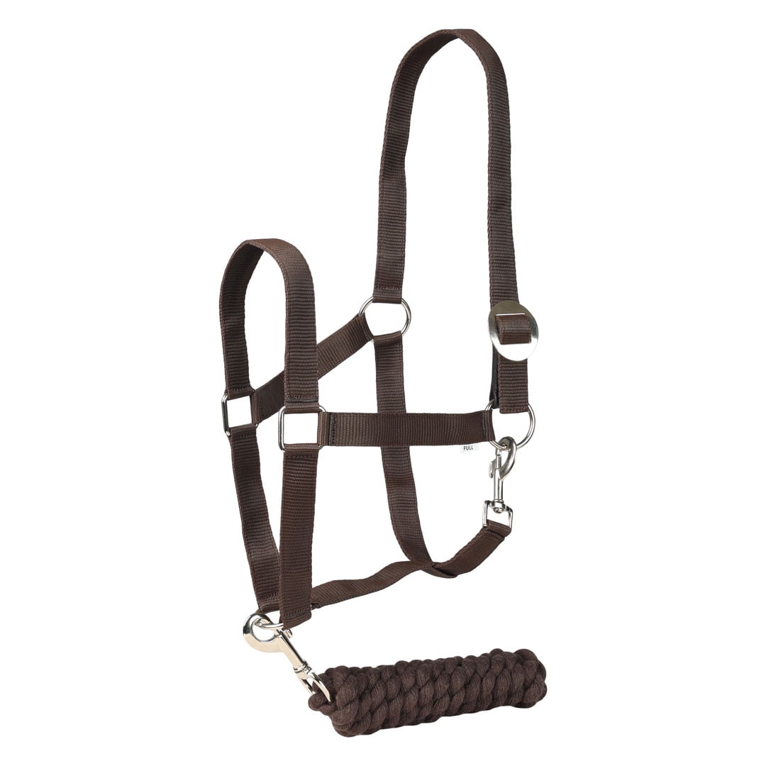 TuffRider Halter And Lead Rope Set With Breakaway Leather-Brown-Horse ...