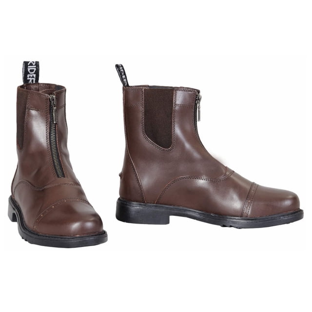 TuffRider Ladies Baroque Front Zip Paddock Boots w/ Metal Zipper ...