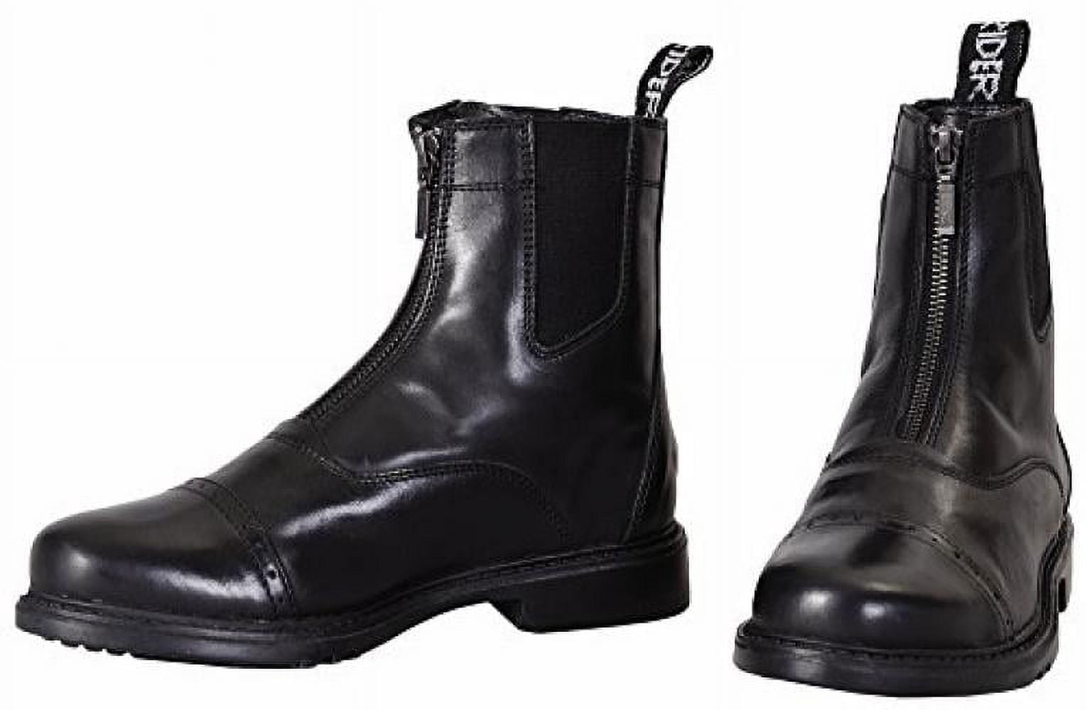 TuffRider Men's Baroque Front Zip Paddock Boots with Metal Zipper ...