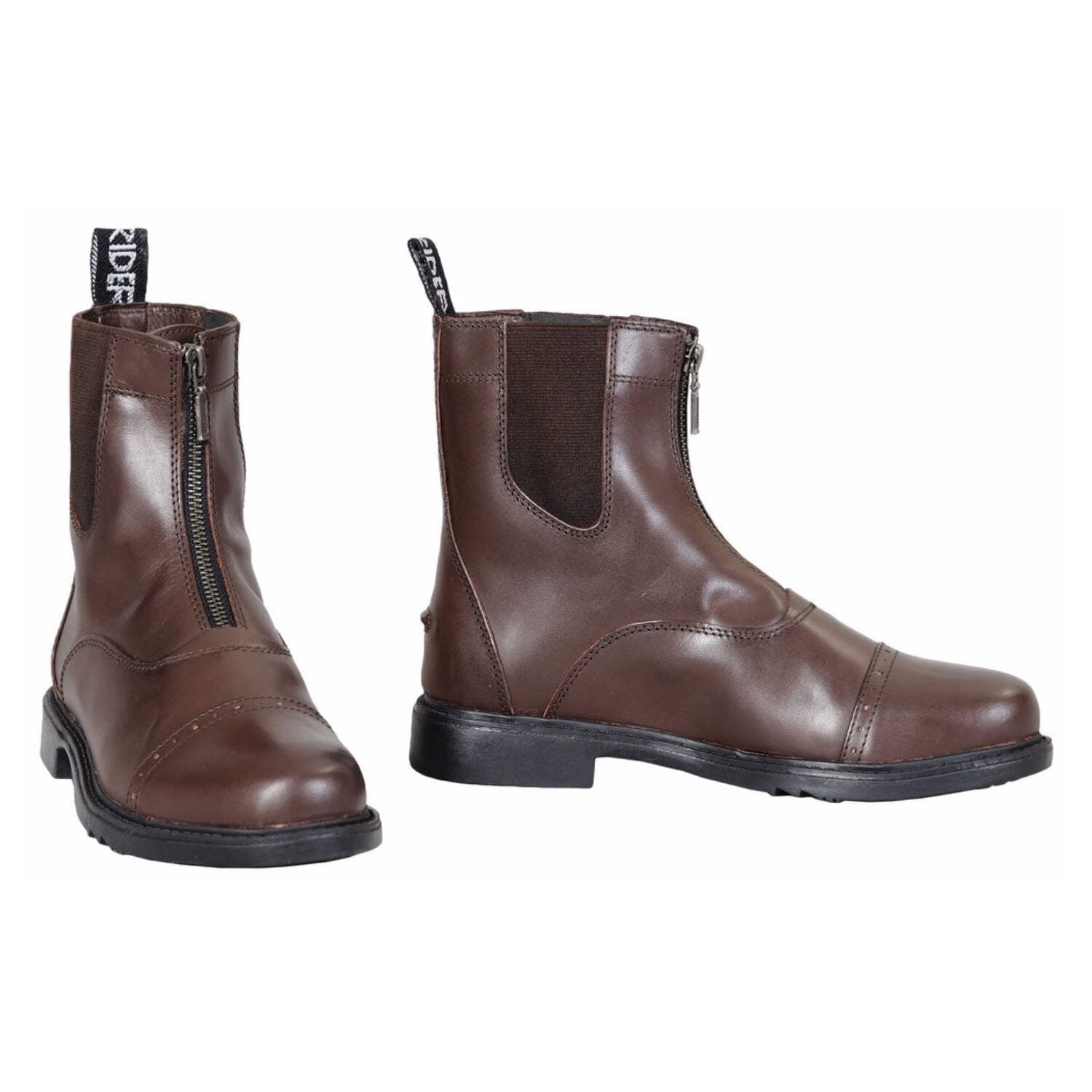 TuffRider Men's Baroque Front Zip Paddock Boots w/ Metal Zipper ...