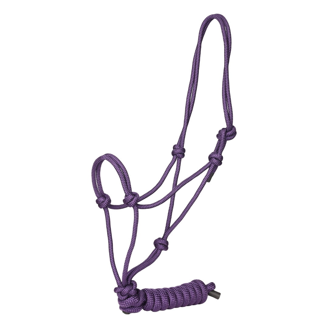 TuffRider Rugged Rope Halter with matching 6 foot lead -Deep Violet ...