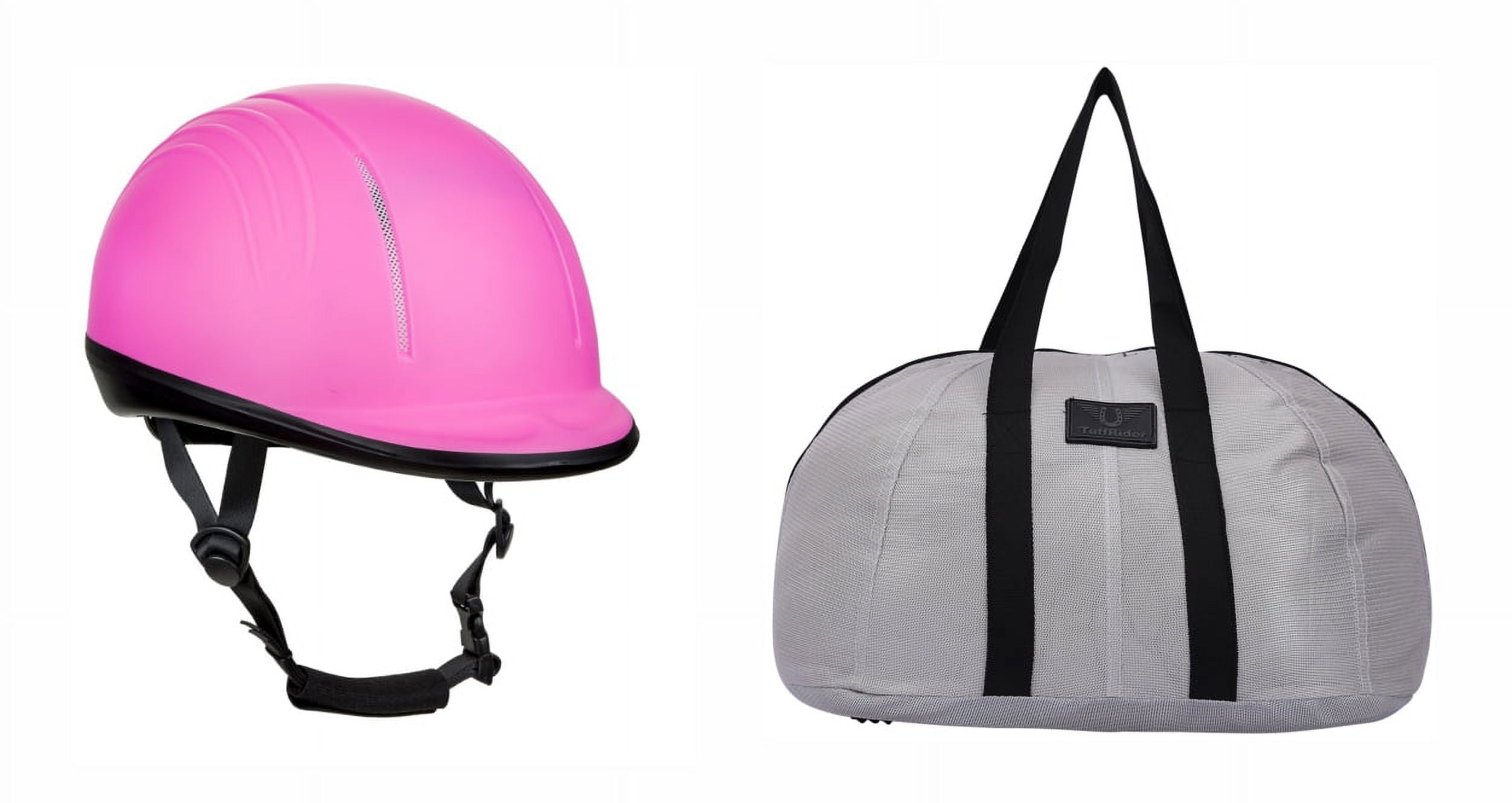 TuffRider Starter Basic Helmet L Hot Pink with BONUM Helmet Bag with ...
