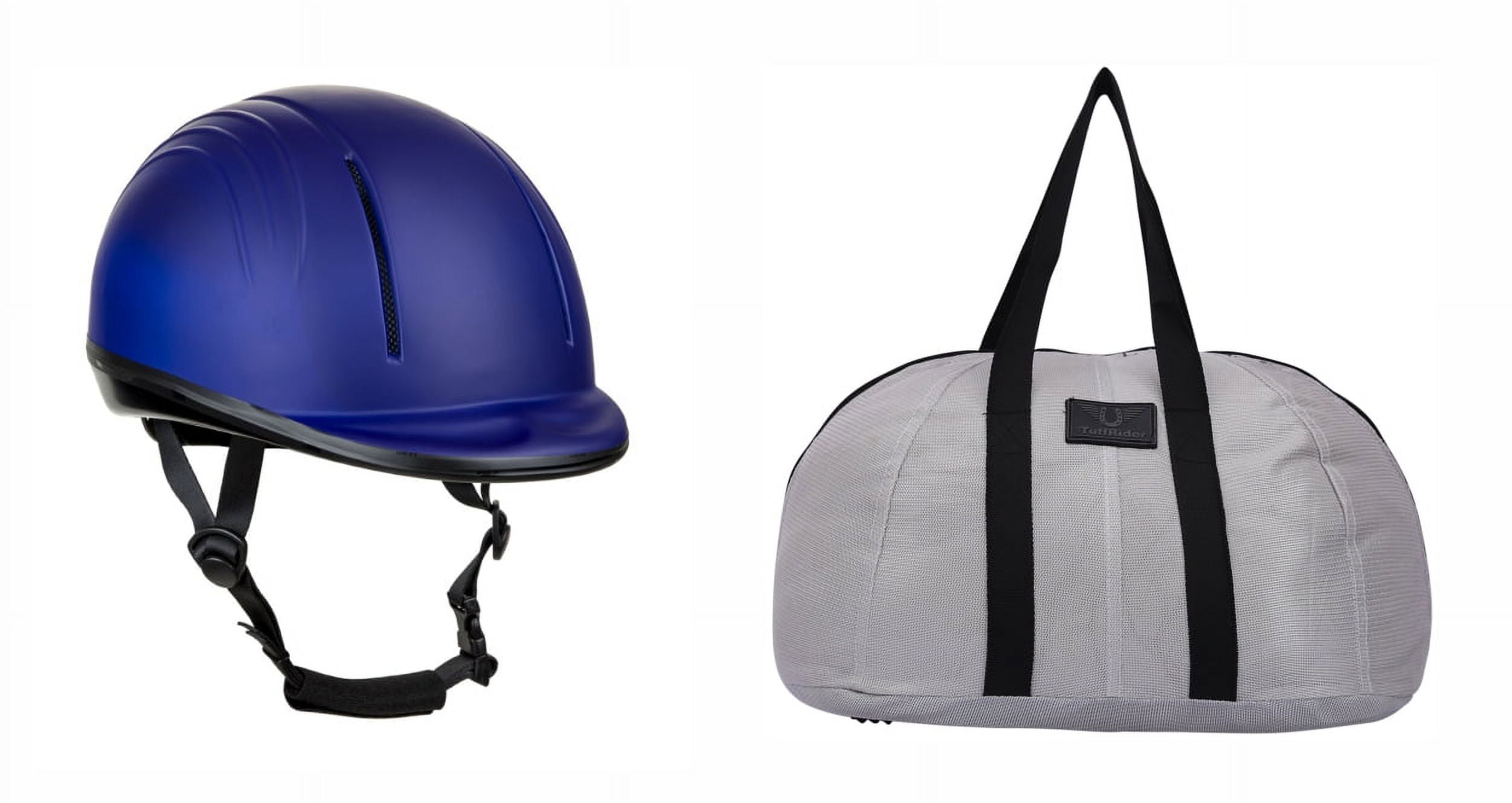 TuffRider Starter Basic Helmet L Royal with BONUM Helmet Bag with ...