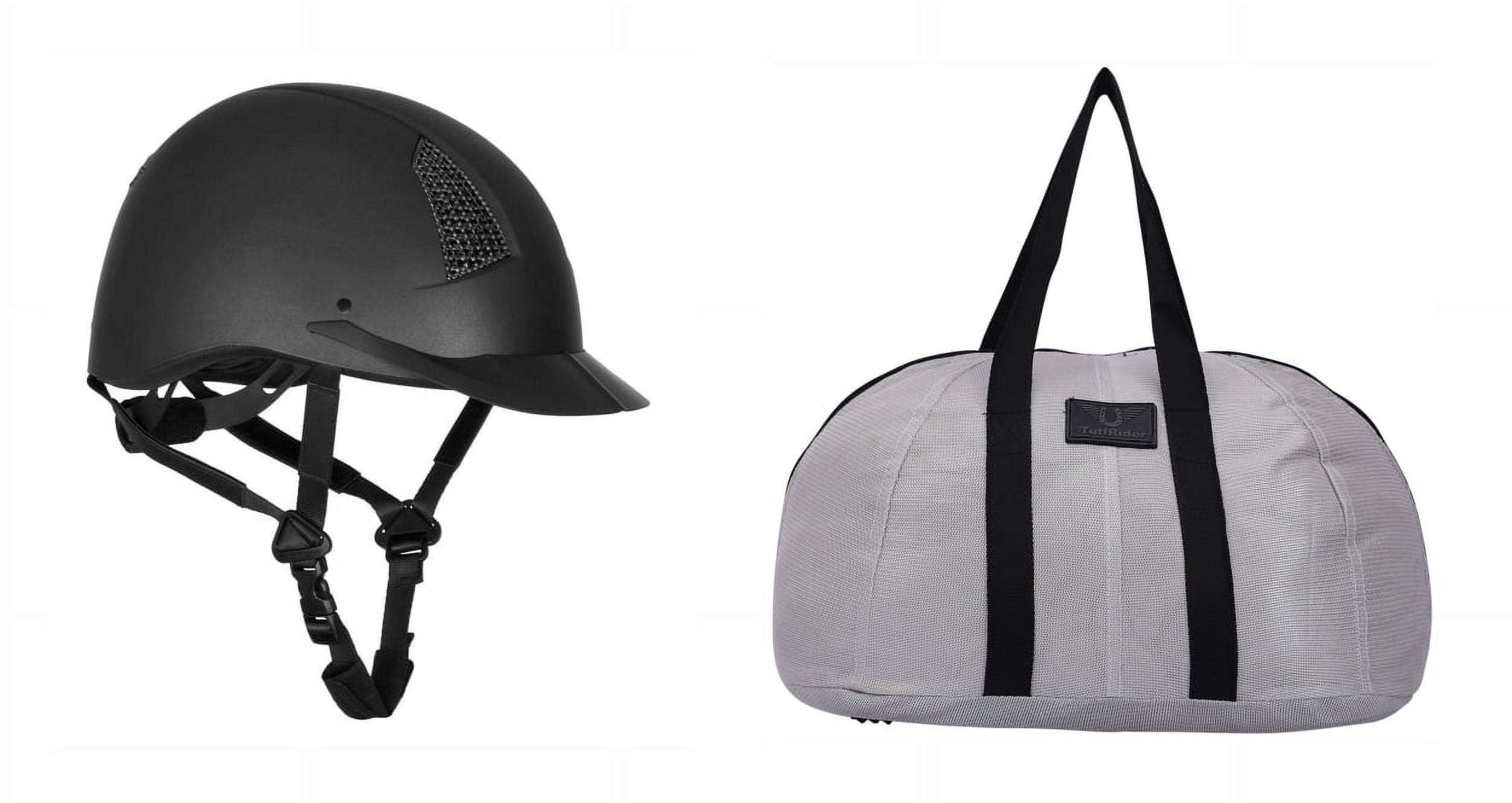 TuffRider Starter Carbon Fiber Grill Helmet Medium with BONUM Helmet ...