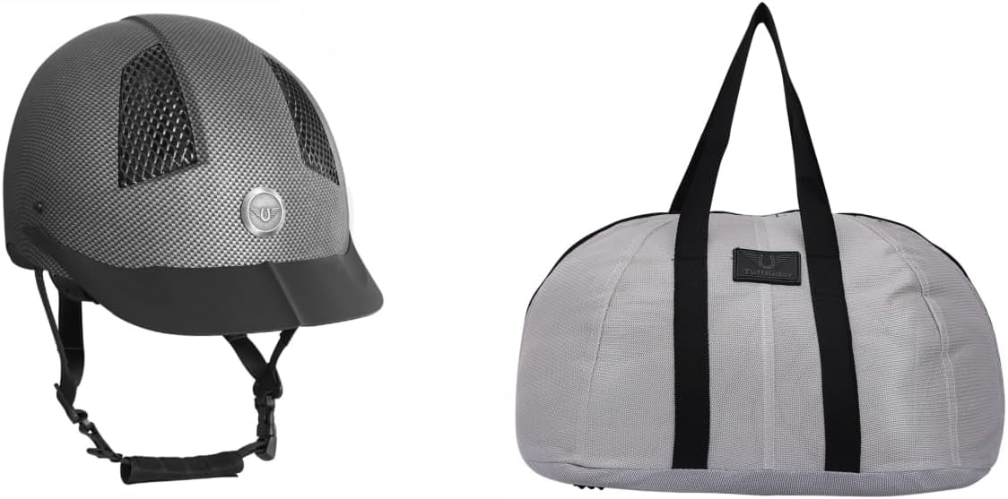 TuffRider Starter Carbon Fiber Print Equestrian Horse Riding Helmet ...