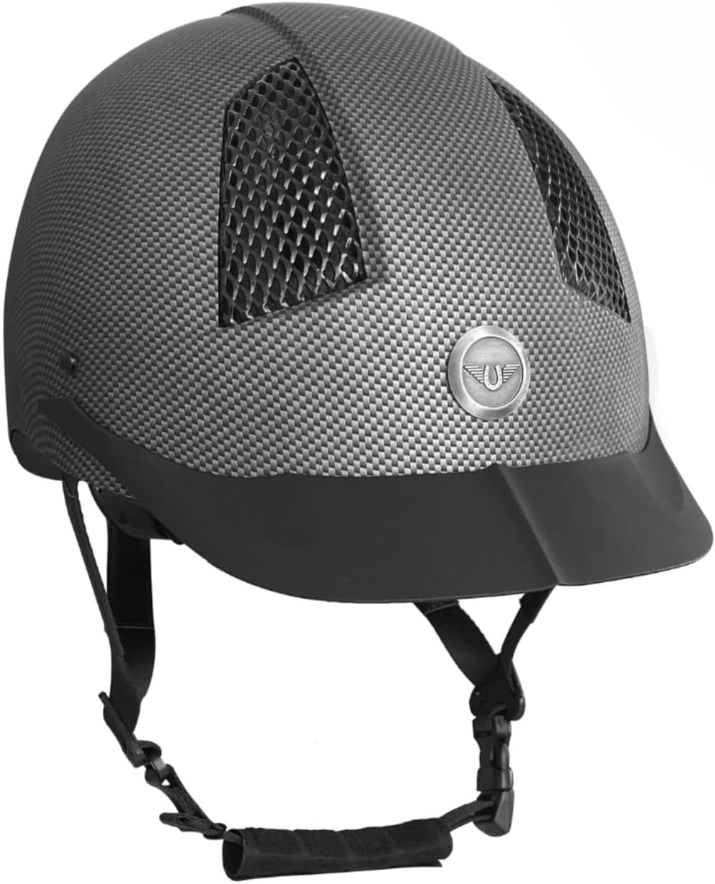 TuffRider Starter Carbon Fiber Print Equestrian Horse Riding Helmet ...