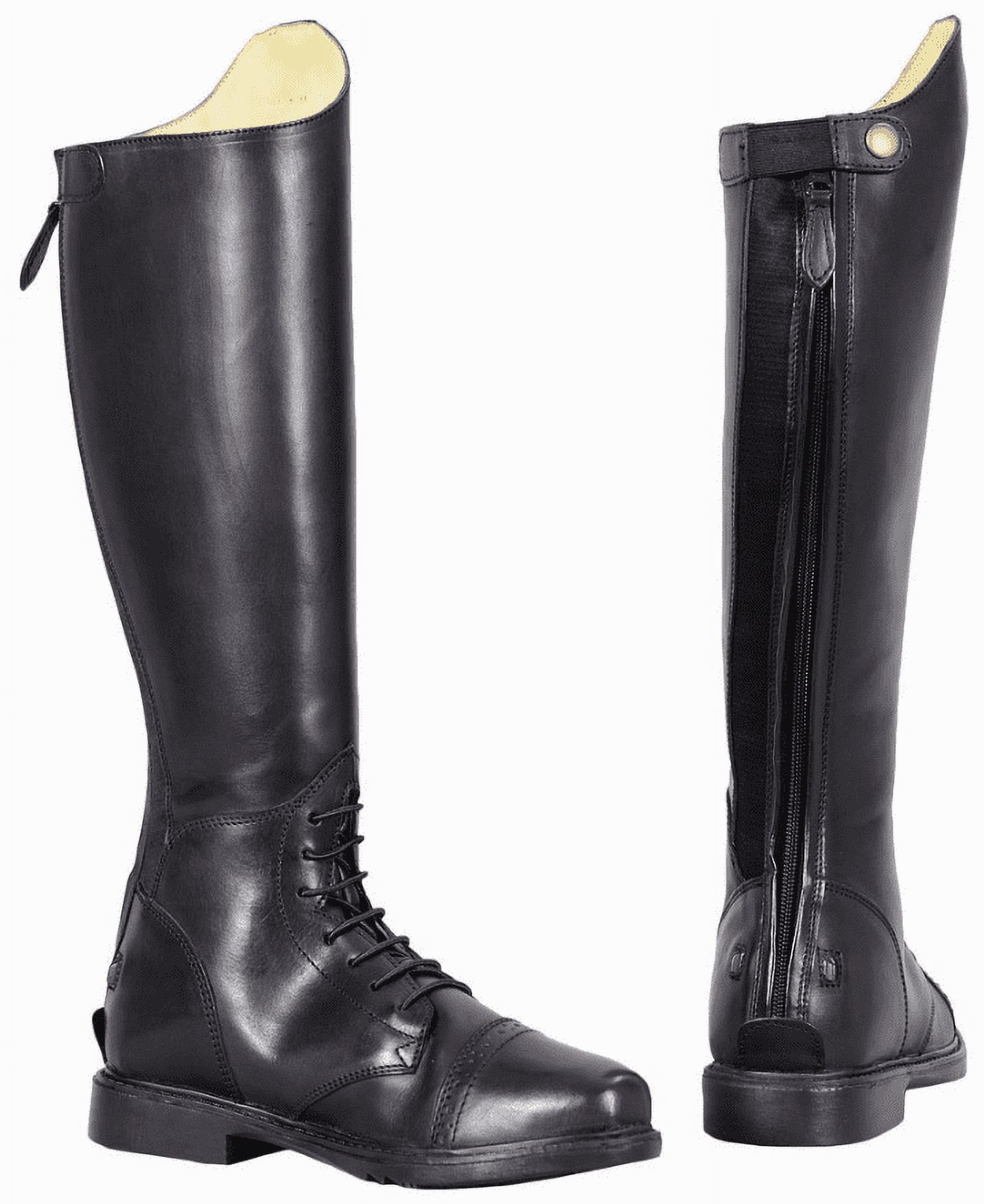 TuffRider Women Leather Back Zipper Short Baroque Field Boots - Walmart.com