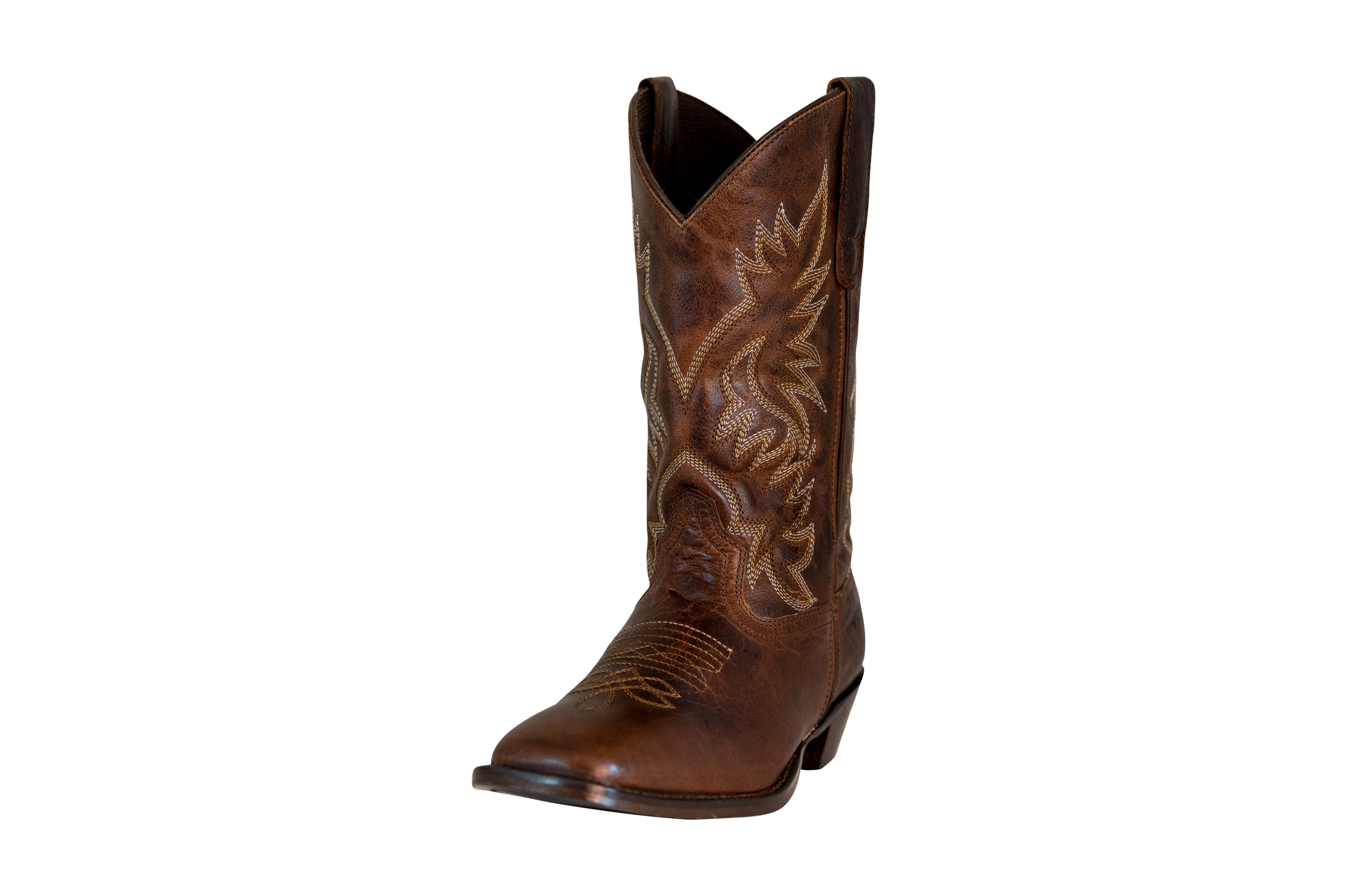 TuffRider Women Moran Leather Square Toe Western Boots Brown 10 ...