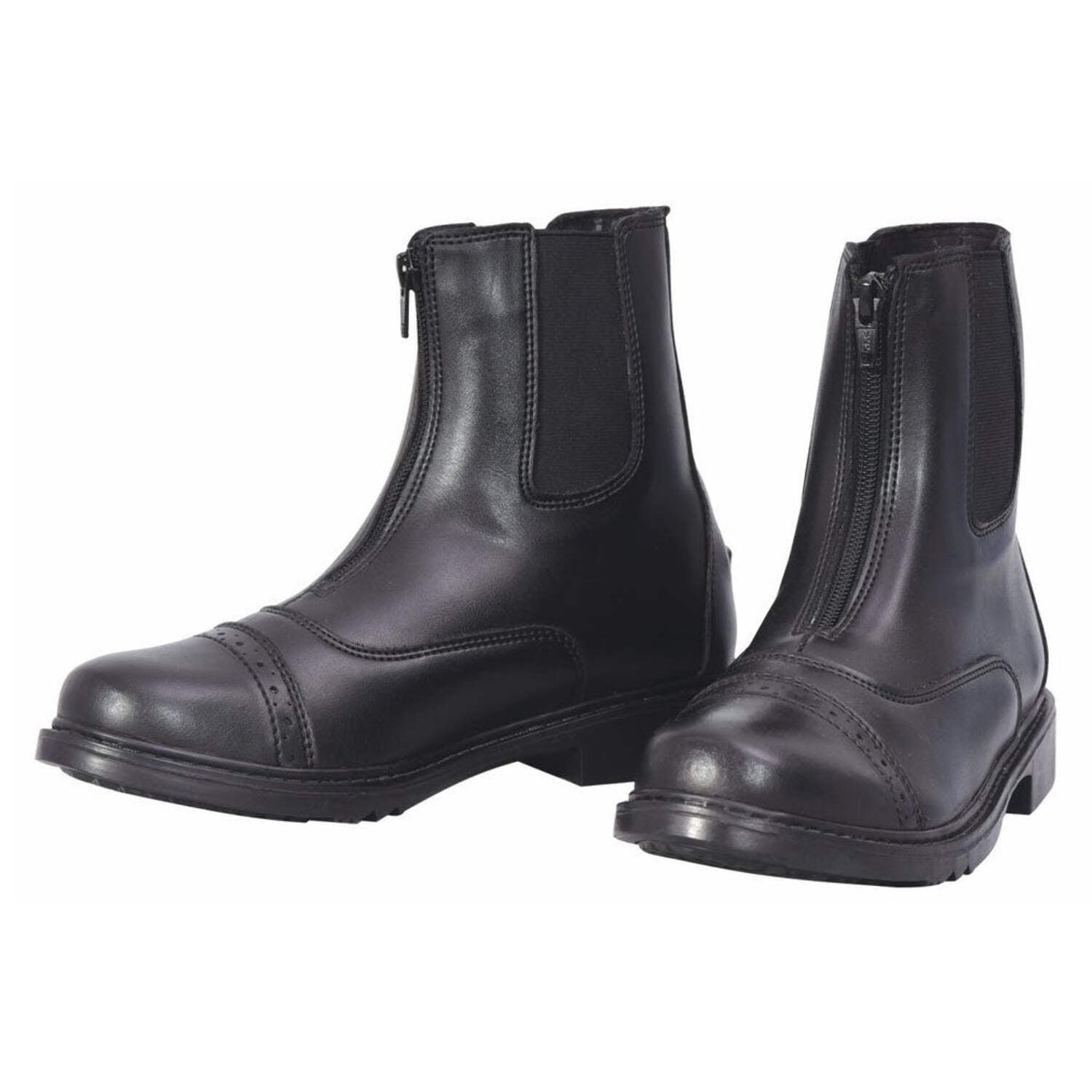 TuffRider Women Starter Synthetic Leather Front Zipper Paddock Boots ...