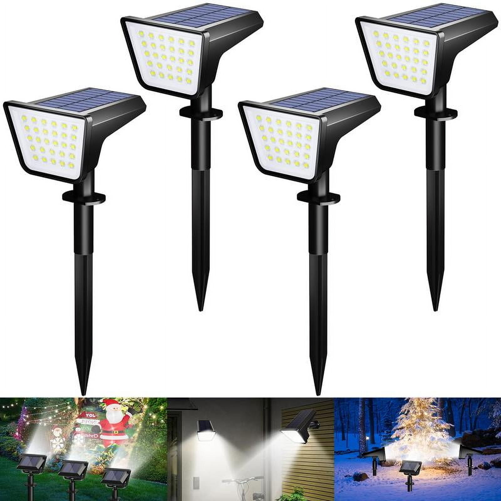 Tuffenough Solar Outdoor Security Light- 4Pack 58LED Solar Spot Lights With Motiondetection,4 ...