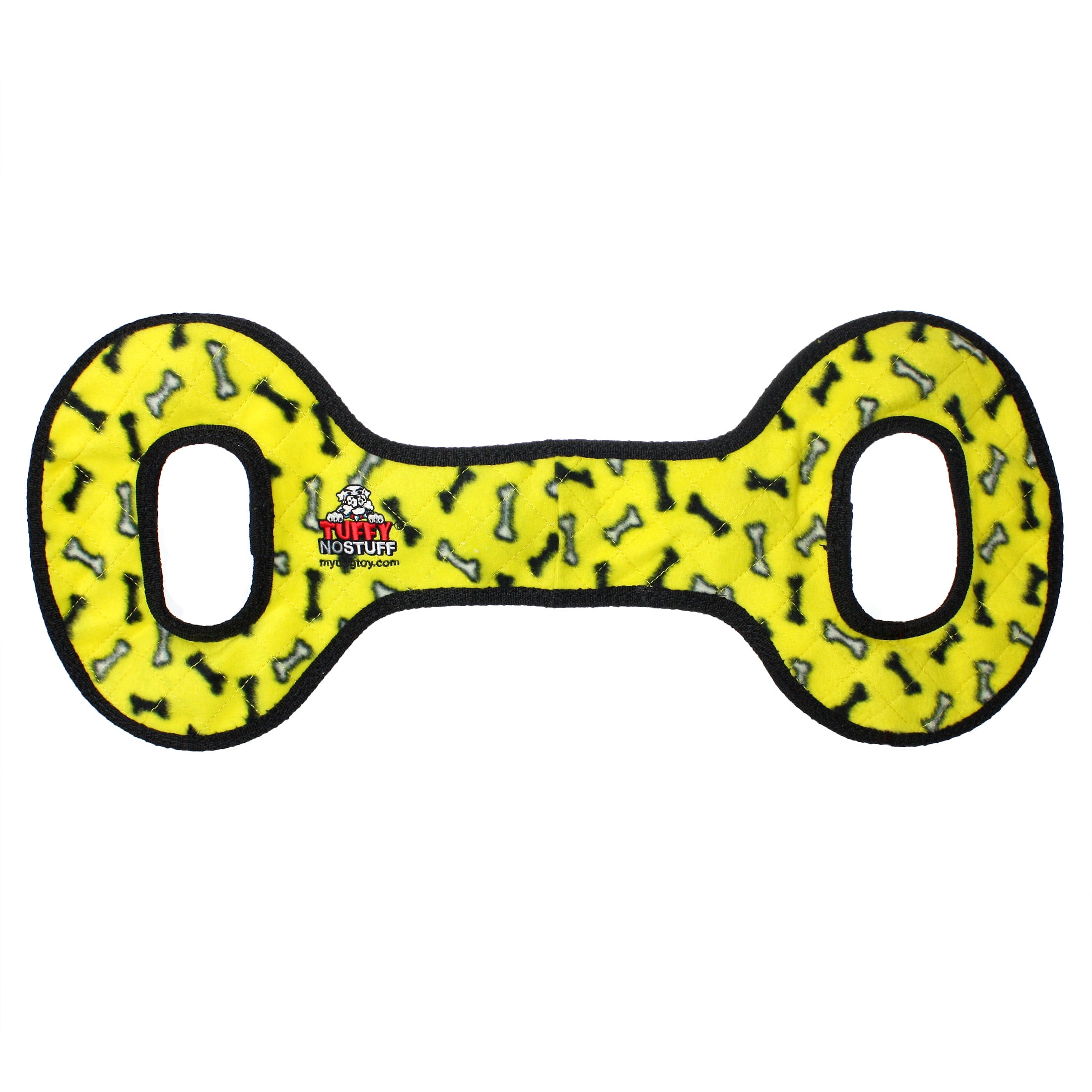 Tuffy No Stuff Ultimate Tug-O-War Yellow Squeaky Durable Plush Dog Toy ...