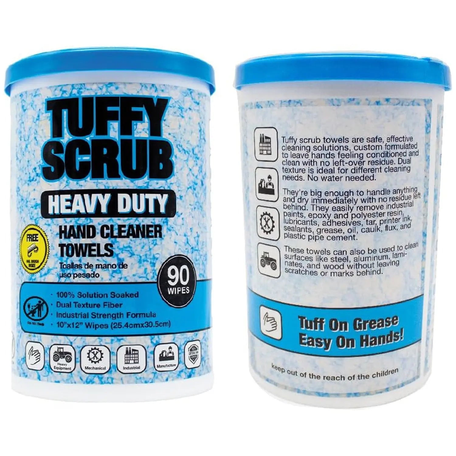 Tuffy Scrub Heavy-Duty Hand Cleaning Towels, 10 X 12 Inch 90-Count Pack ...