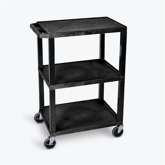 Tuffy Utility Cart with Three Flat Shelves, Black - Walmart.com