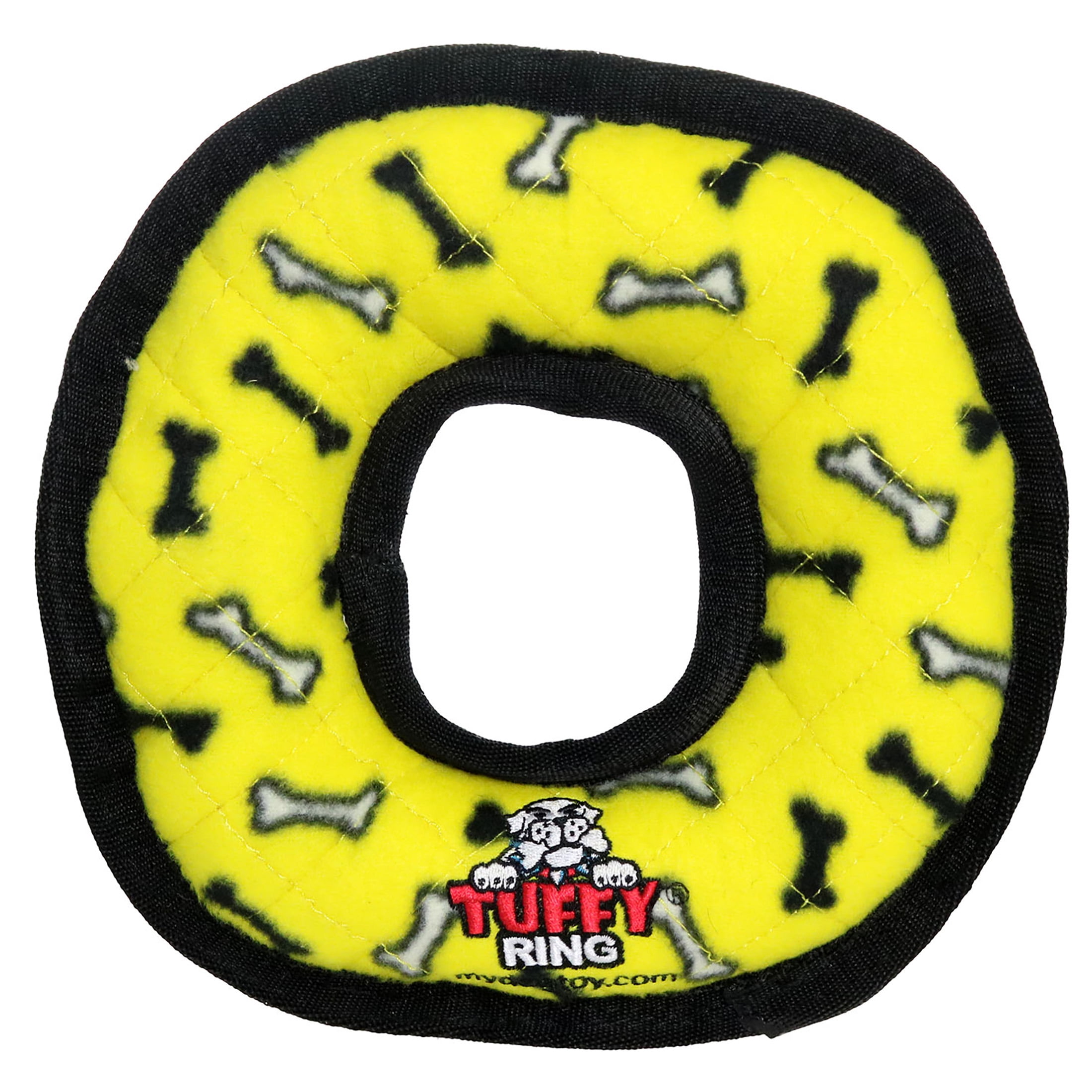 Tuffy's Durable Medium Ring Dog Toy with Squeakers, Yellow - Walmart.com