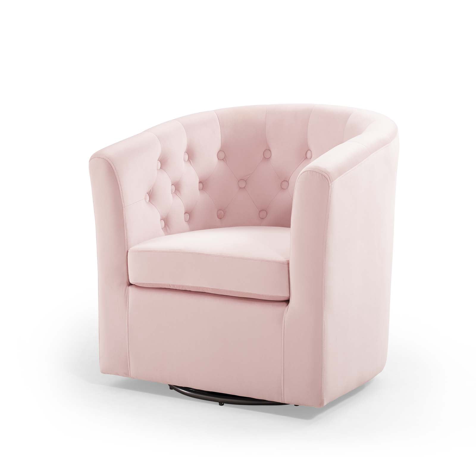 Tufted Armchair Accent Chair, Velvet, Pink, Modern Contemporary Urban ...