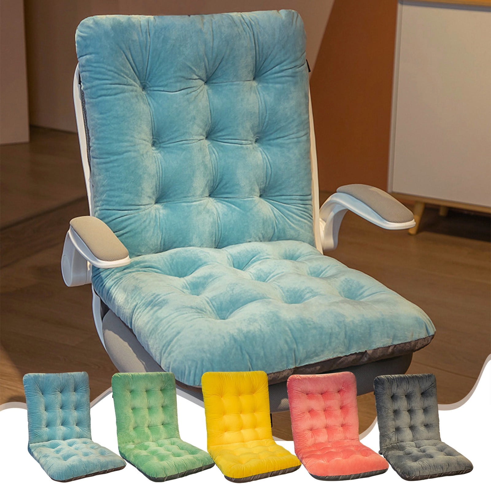 Tufted Corduroy Floor Cushions, Anti-slip Seat Pad, 39x39 Inch Square ...