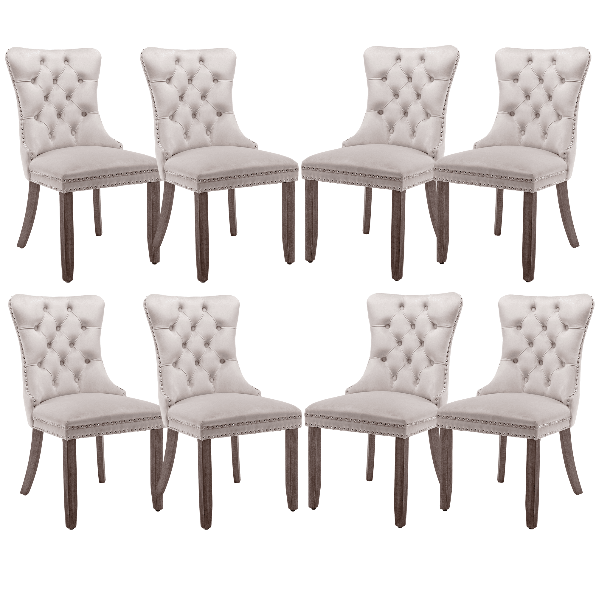 Tufted Dining Chair, Contemporary Velvet Chairs for Dining Room ...