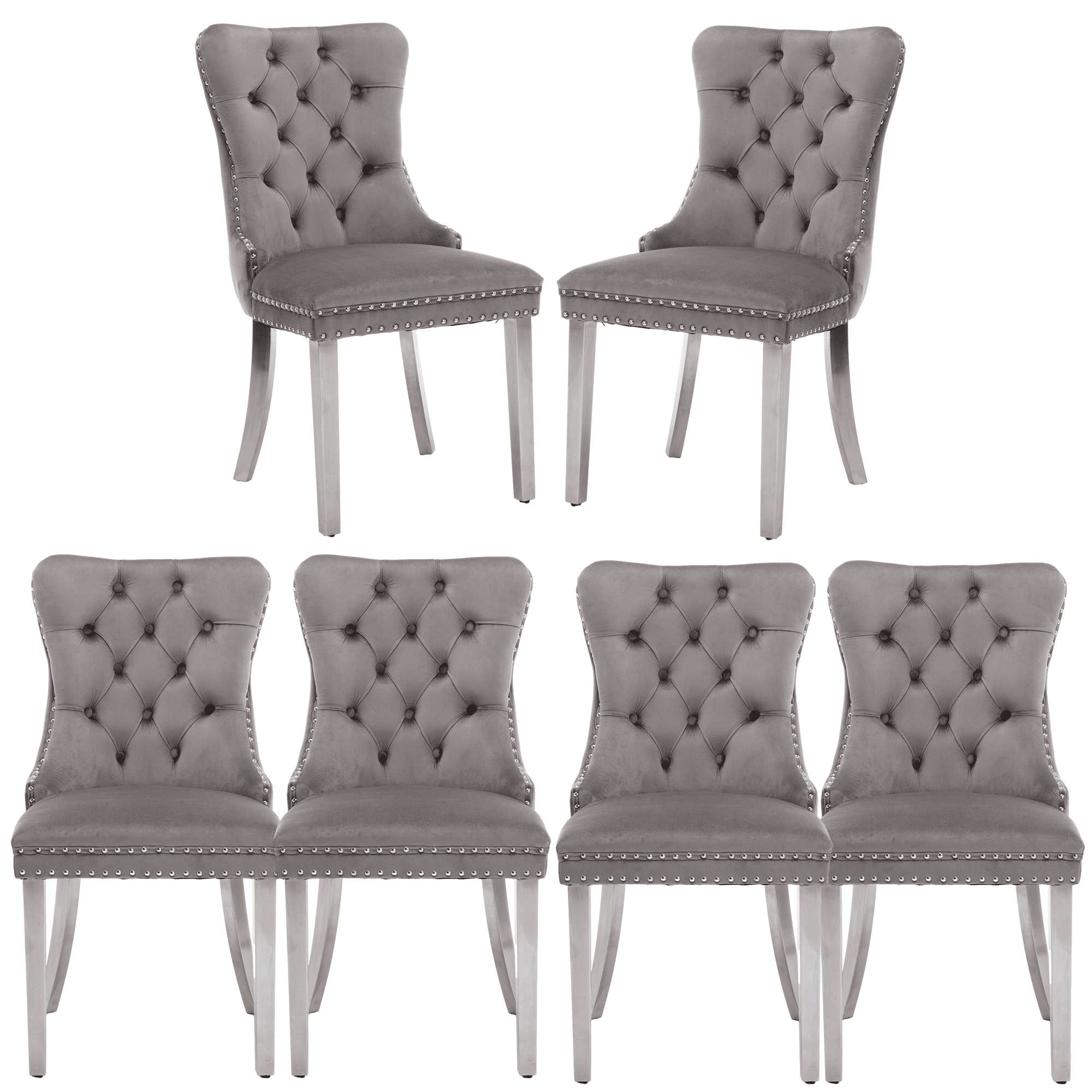 Tufted Dining Chair, Contemporary Velvet Chairs for Dining Room ...