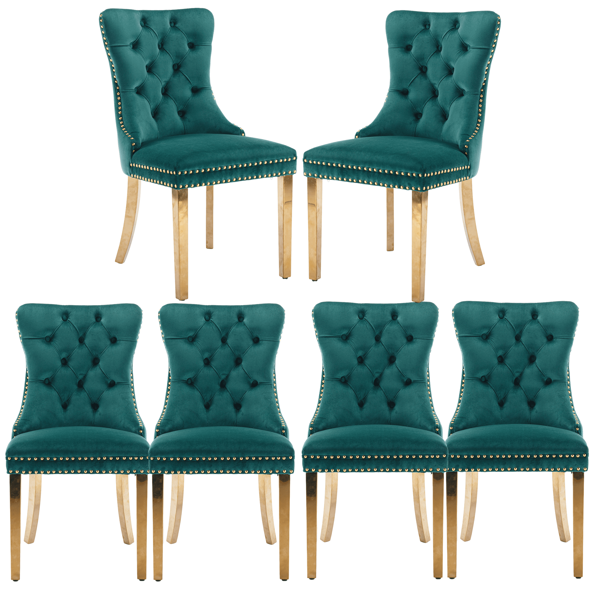 Tufted Dining Chair, Contemporary Velvet Chairs for Dining Room ...