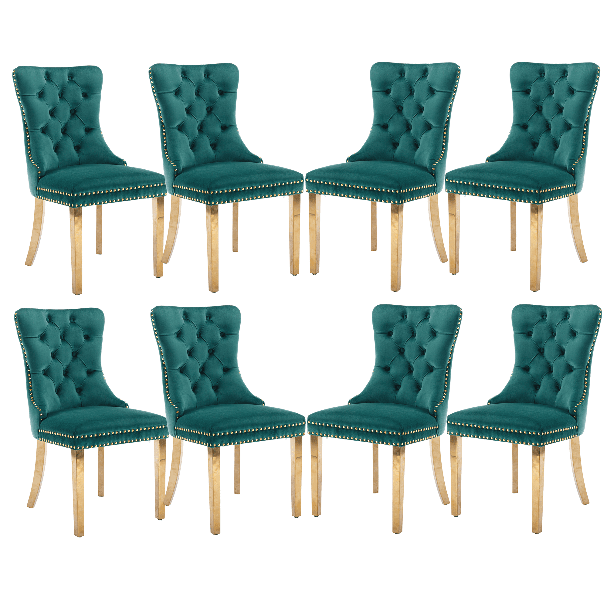 Tufted Dining Chair, Contemporary Velvet Chairs for Dining Room ...