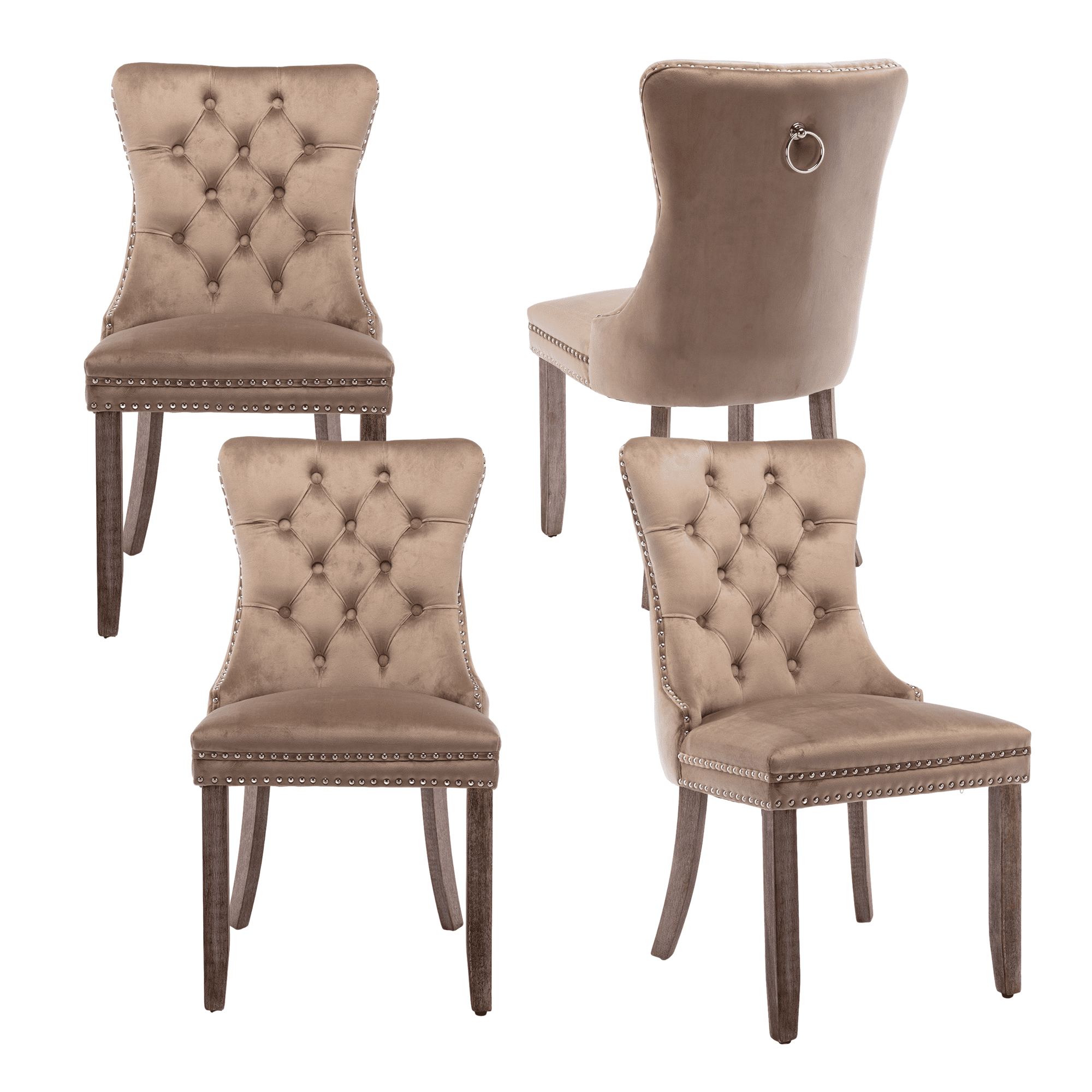 Tufted Dining Chair, Contemporary Velvet Chairs for Dining Room ...