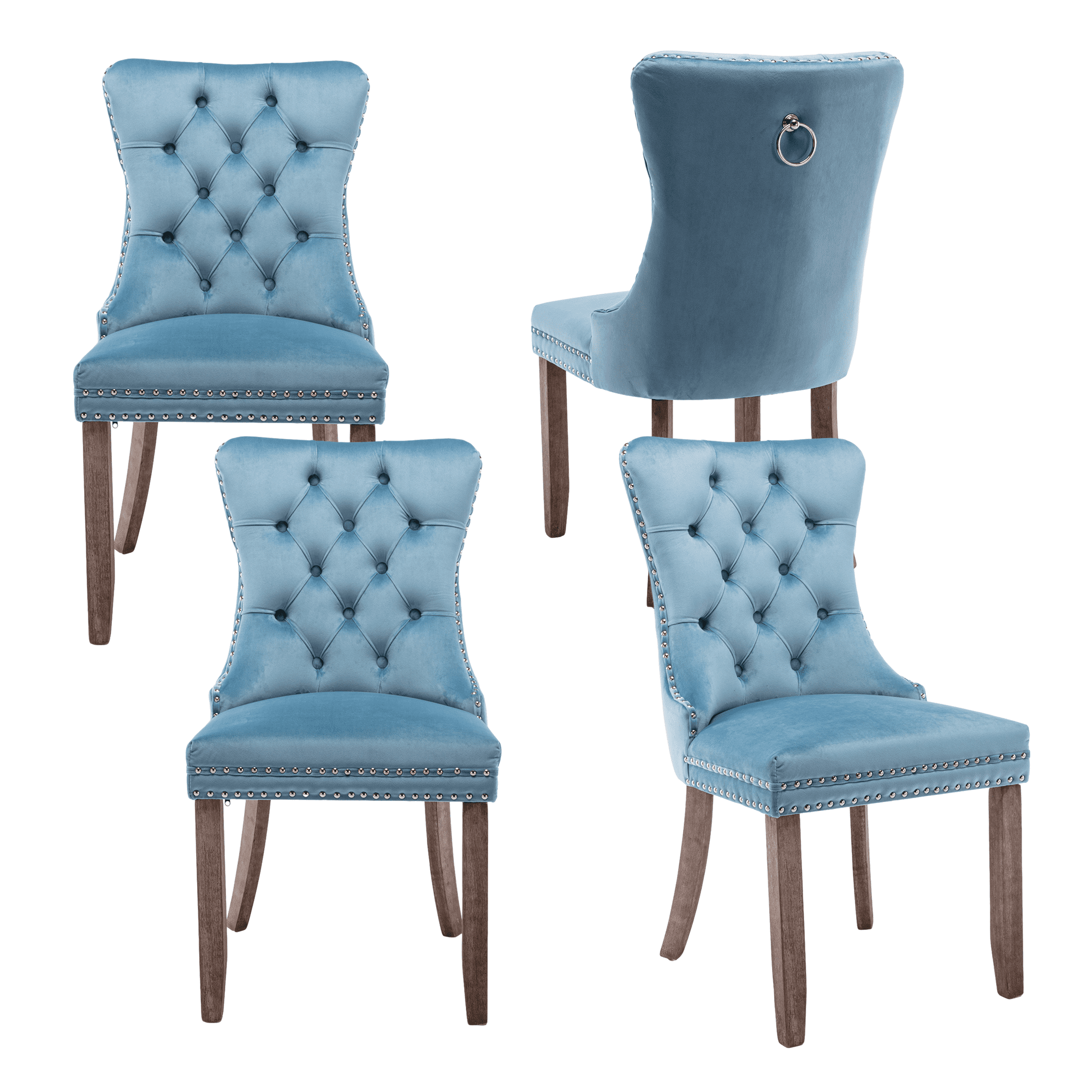 Tufted Dining Chair, Contemporary Velvet Chairs for Dining Room ...