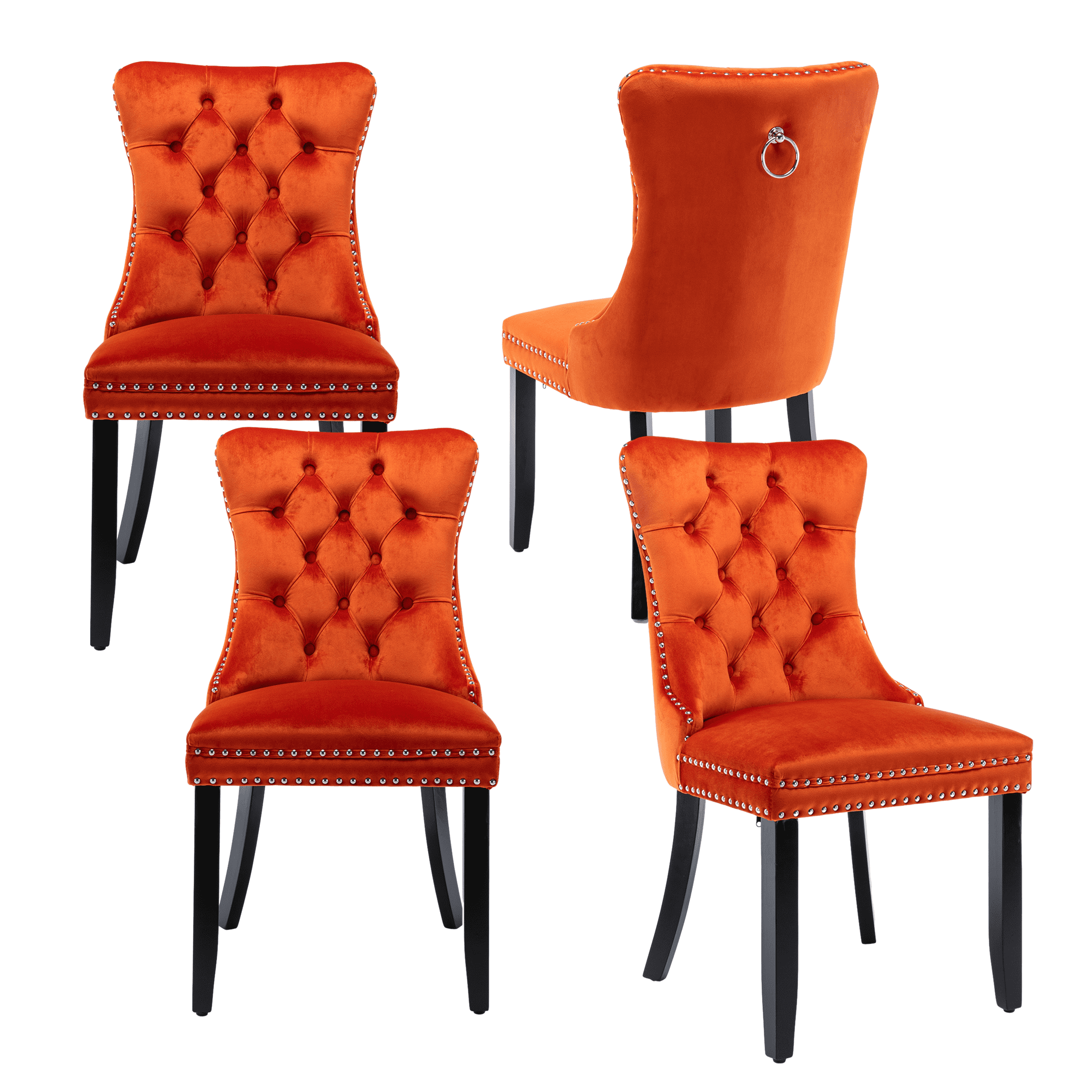Tufted Dining Chair, Contemporary Velvet Chairs for Dining Room ...