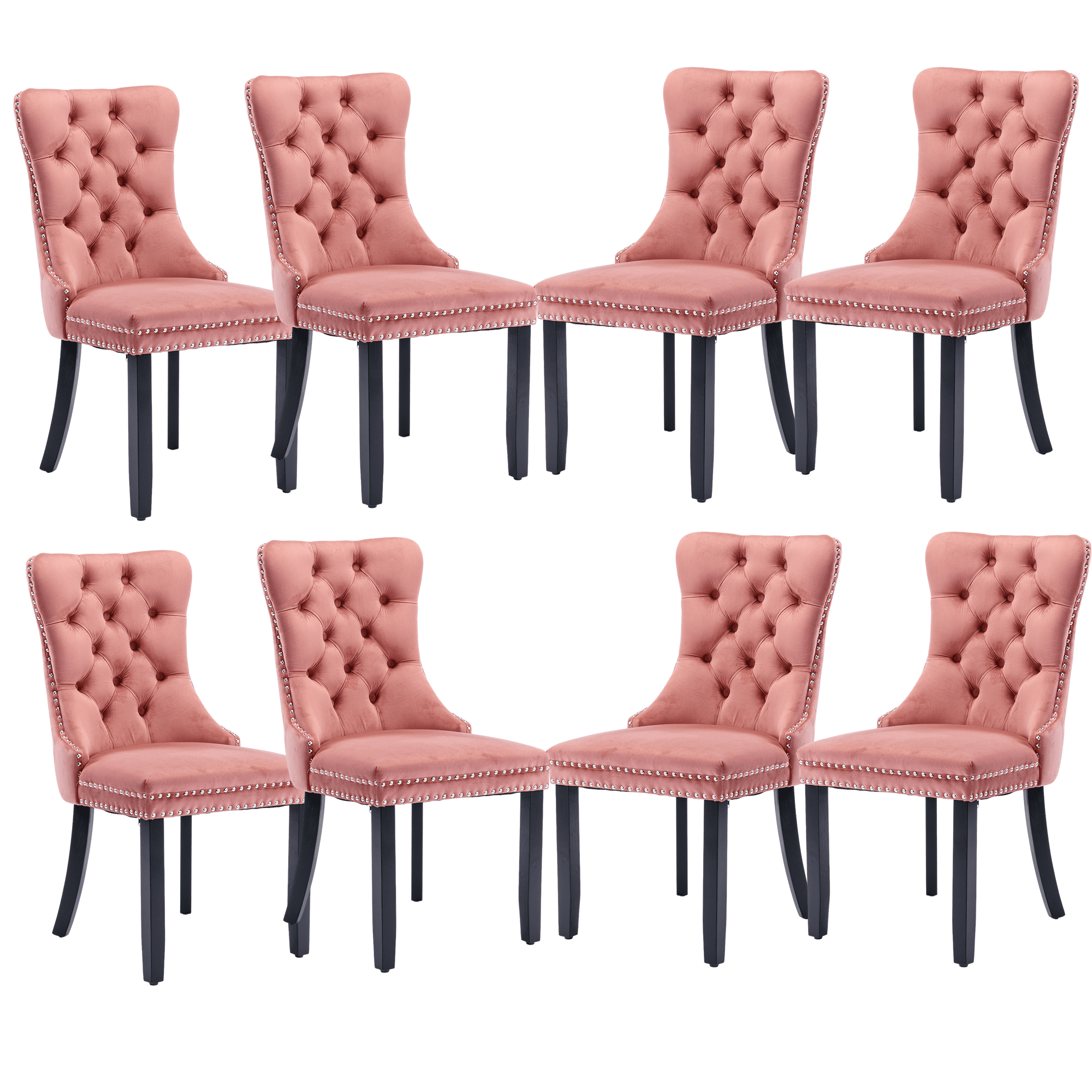 Tufted Dining Chair, Contemporary Velvet Chairs for Dining Room ...