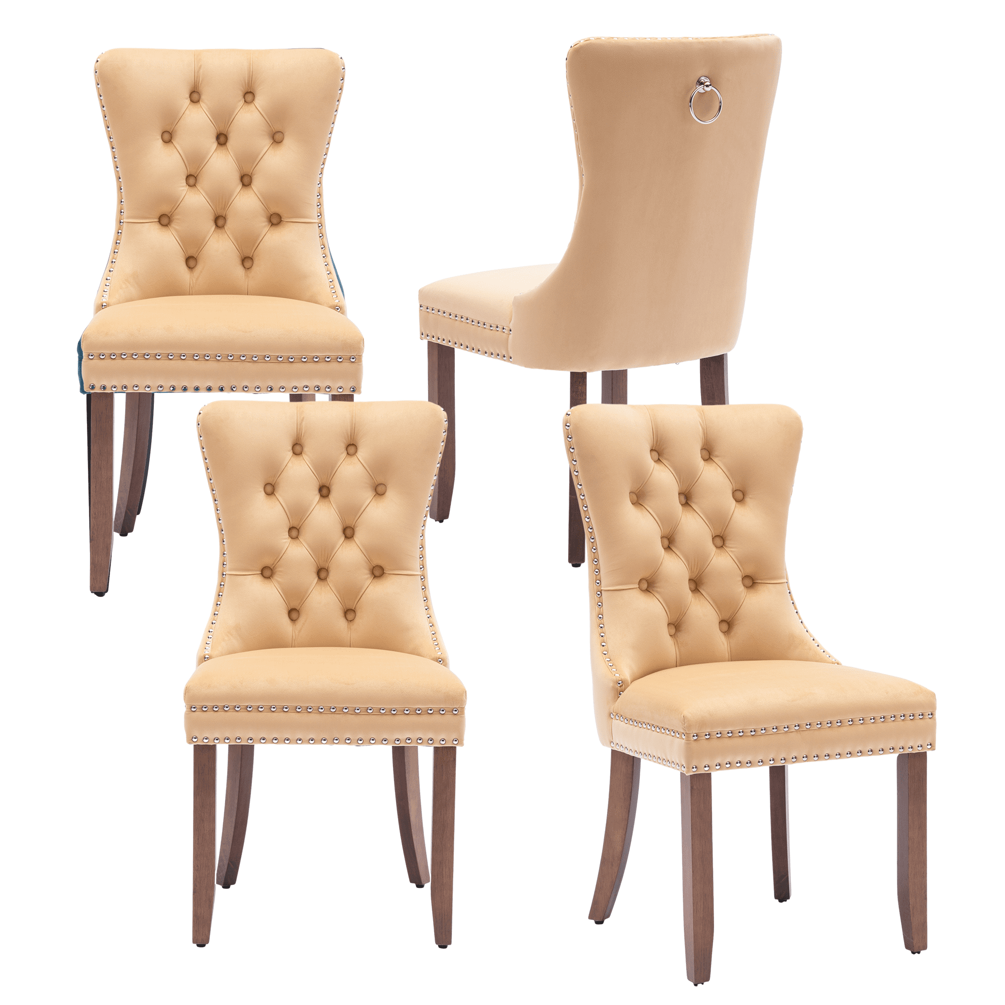 Tufted Dining Chair, Contemporary Velvet Chairs for Dining Room ...