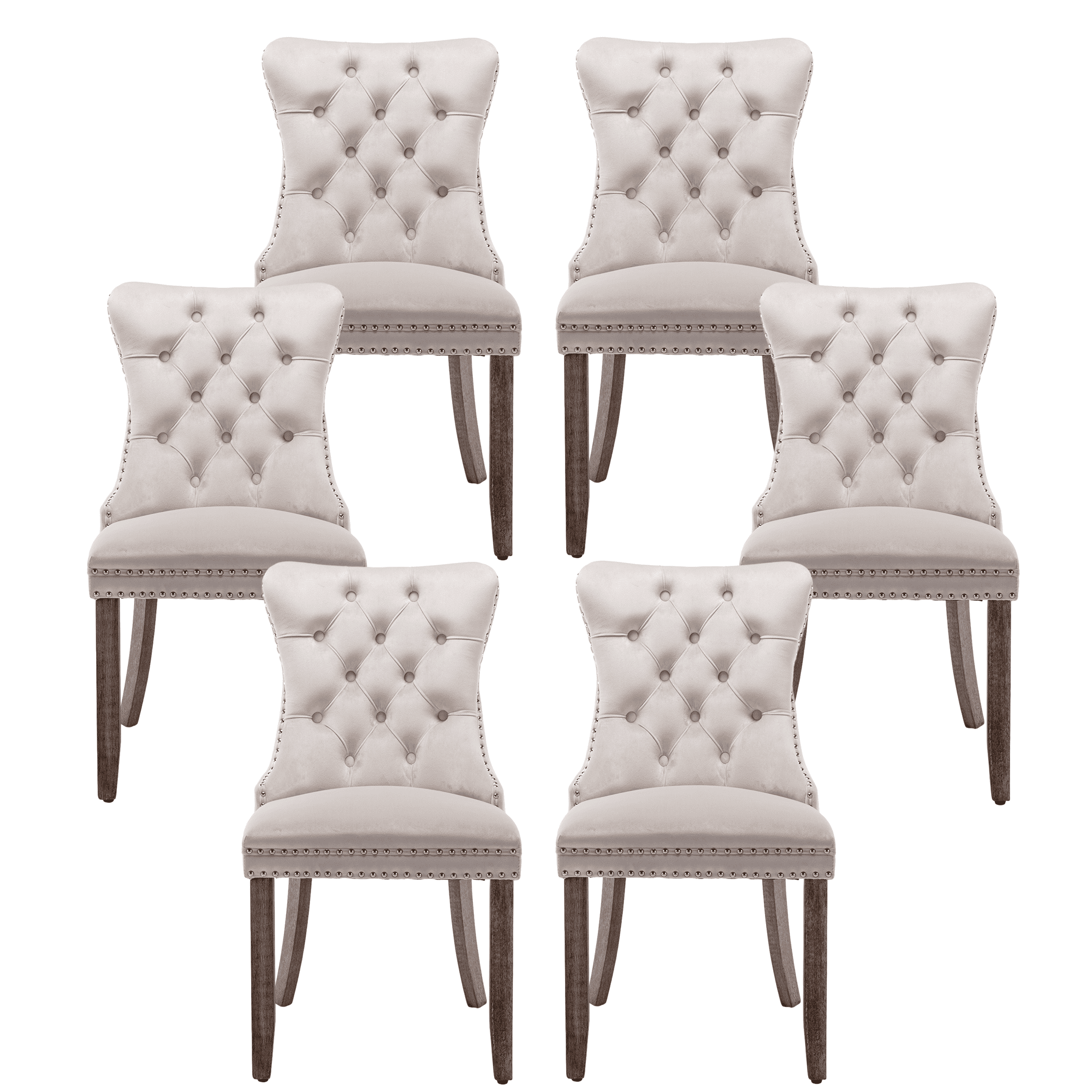Tufted Dining Chairs Accent Diner Chairs Upholstered Fabric Dining Room ...