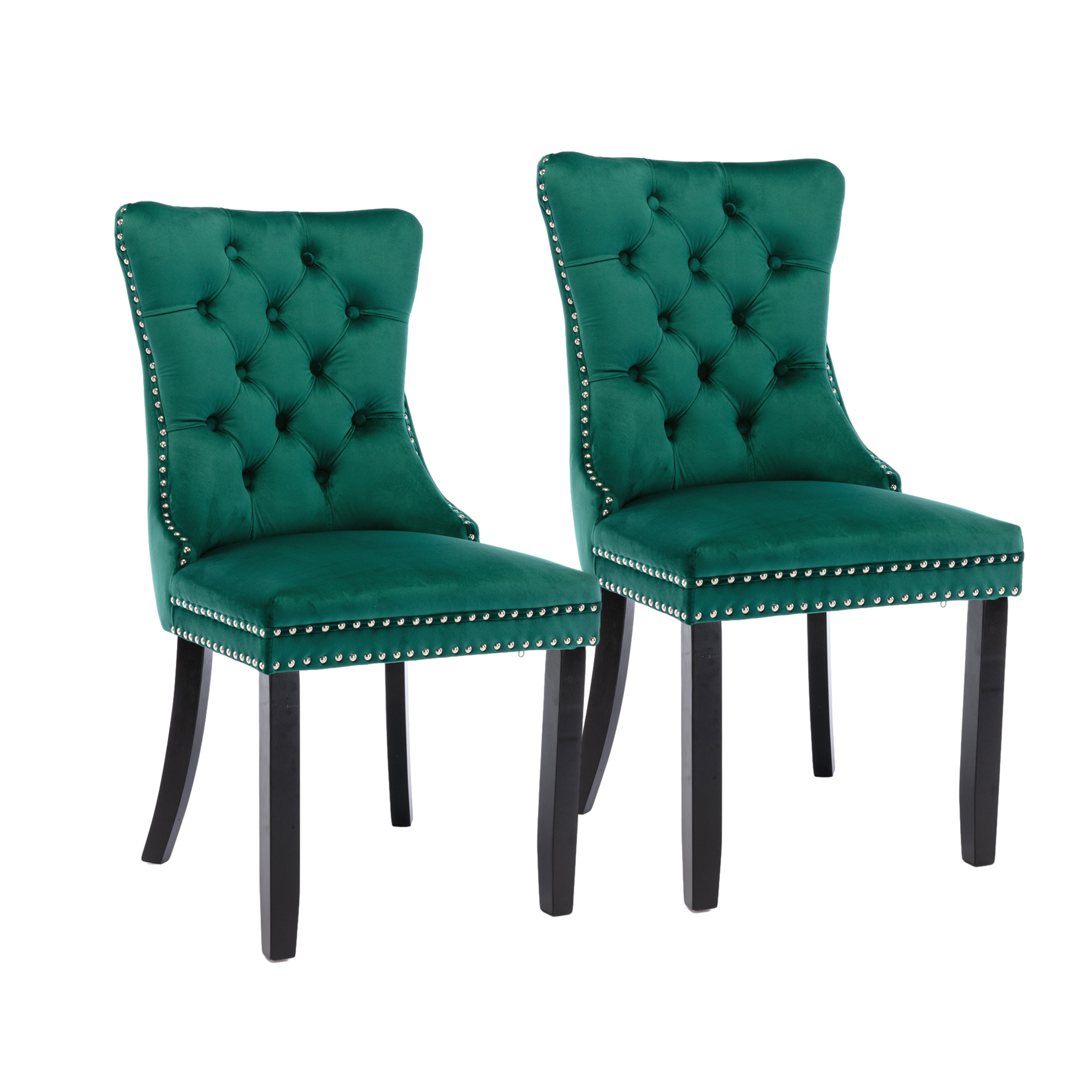 Tufted Dining Chairs Accent Diner Chairs Upholstered Fabric Dining Room ...