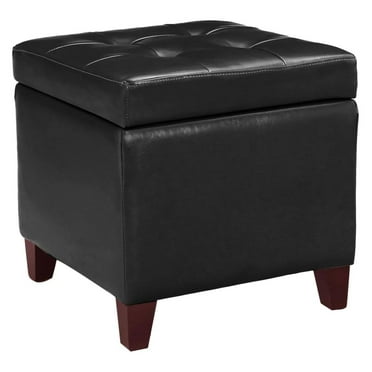 Homebeez Upholstered Tufted Storage Ottoman Footstool,Storage Cube Seat ...